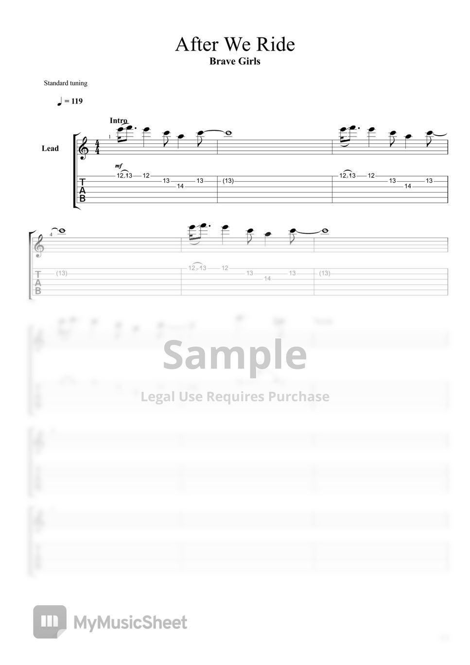 Brave Girls - After We Ride Sheets