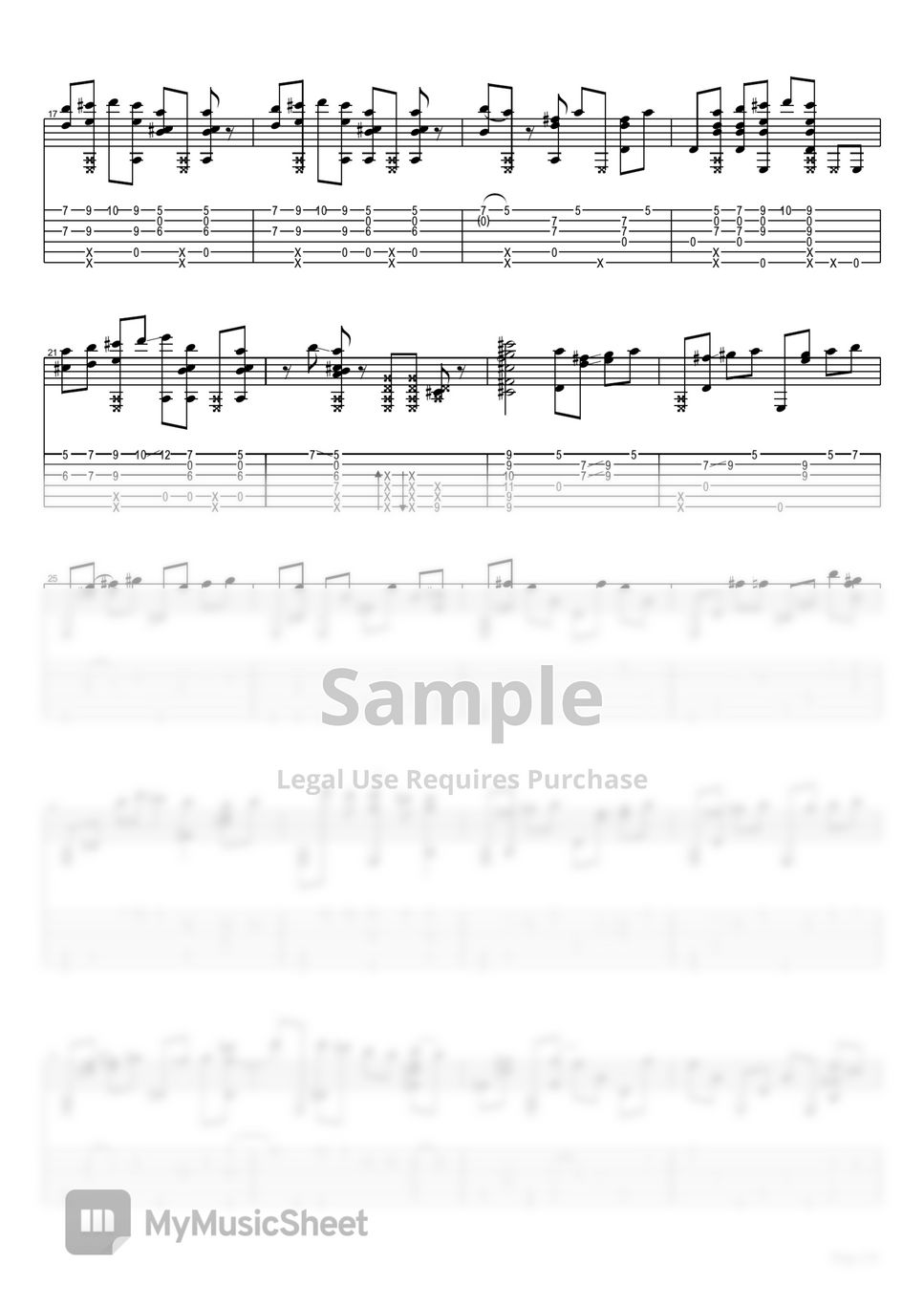 YOASOBI - Gunjou (Sungha Jung's arr) Sheets by Sungha Jung