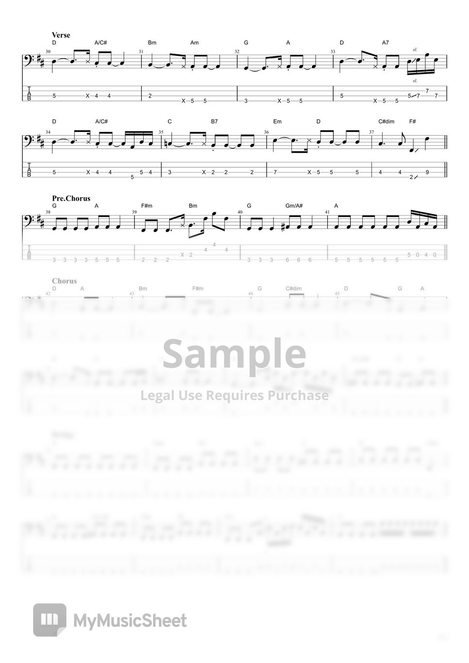 RubberBand - 未來見 (Bass cover) Sheets by Kenrick Shum