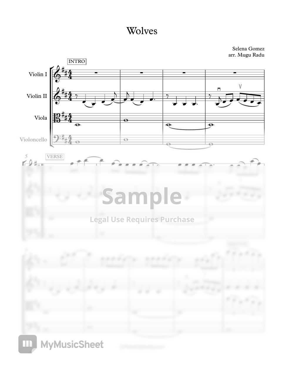 Wolves by Selena Gomez Sheet Music