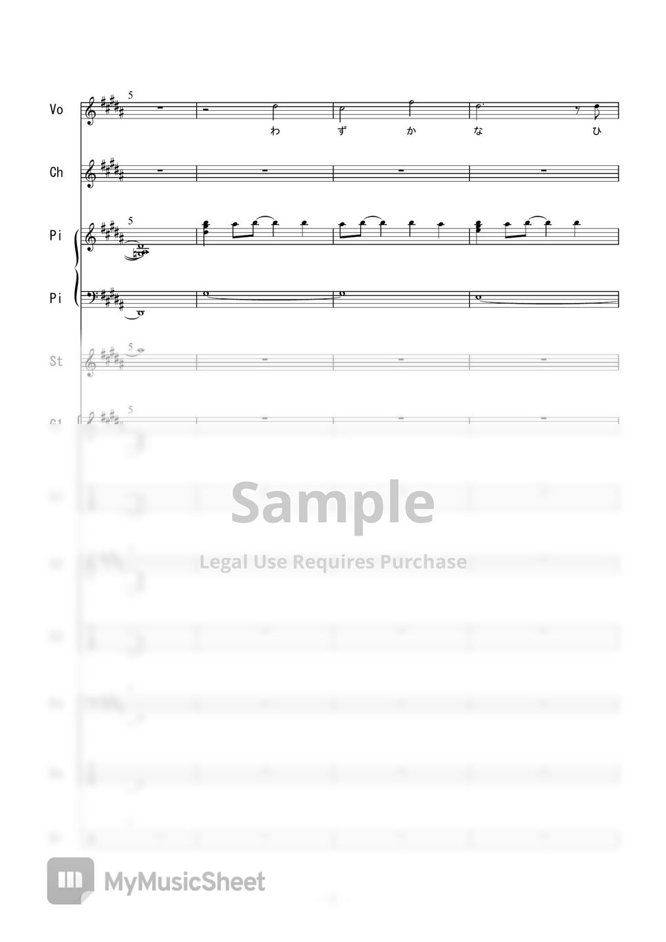 i☆Ris - Changing point (バンドスコア) Tab + 1staff by 二次元楽譜製作所