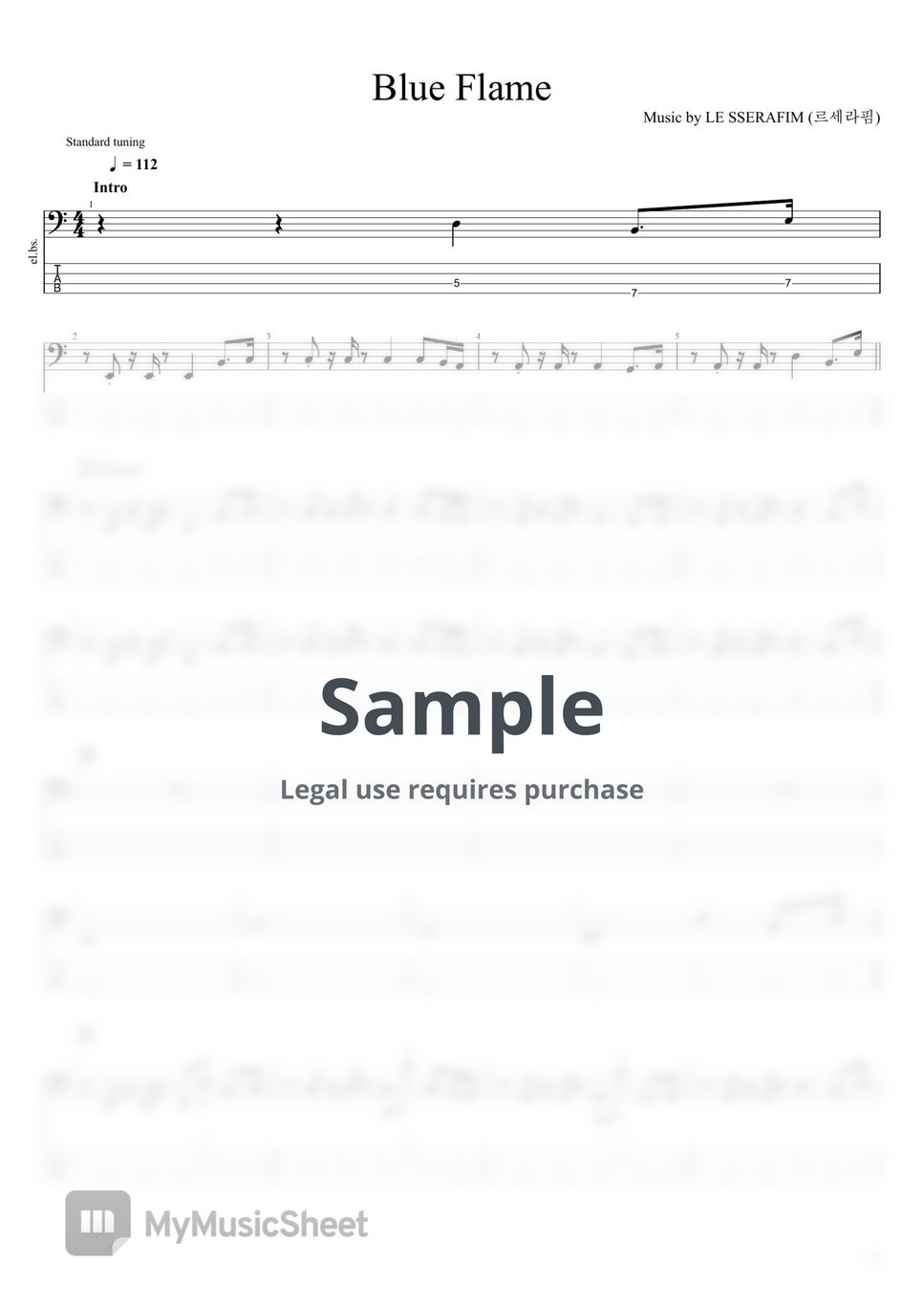 LE SSERAFIM - Blue Flame Sheets by Tastybass