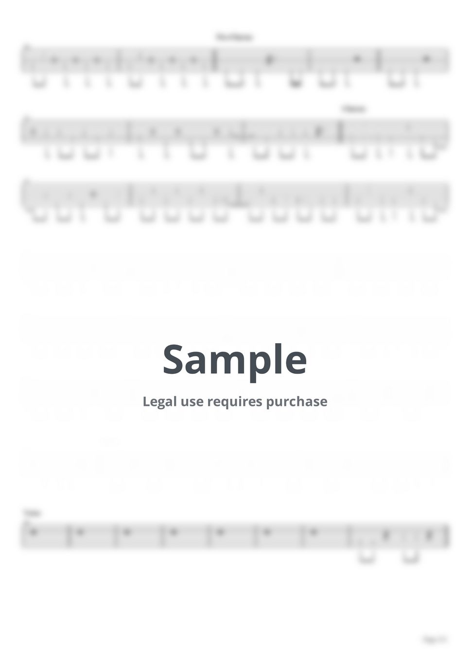 DECO*27 - Vampire (Bass TAB) Sheets by Muya