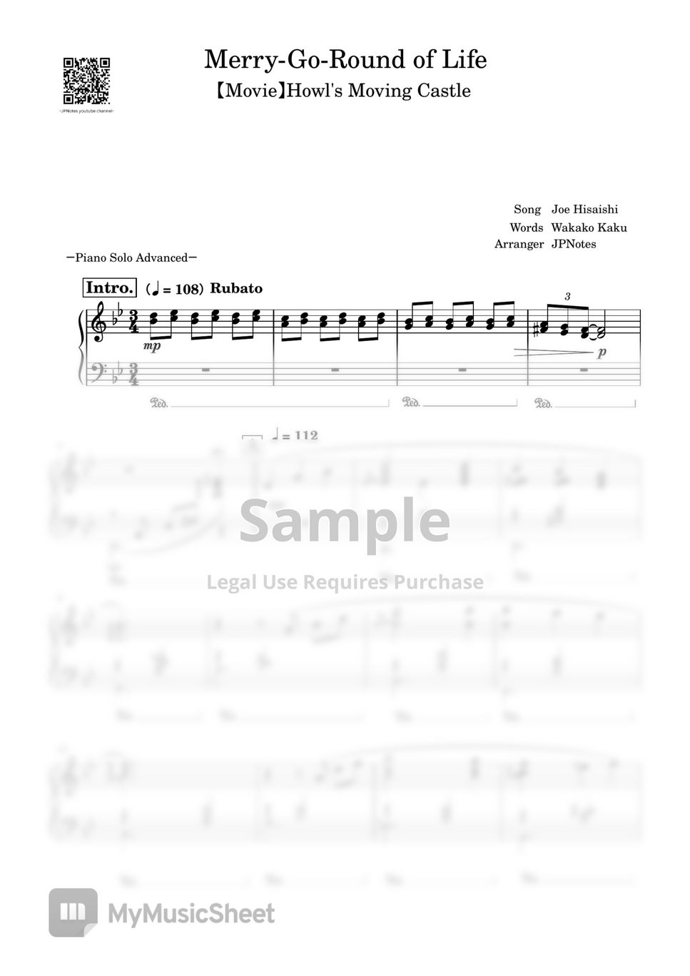 Joe Hisaishi - Merry-Go-Round of Life (Howl's Moving Castle/Advanced ...