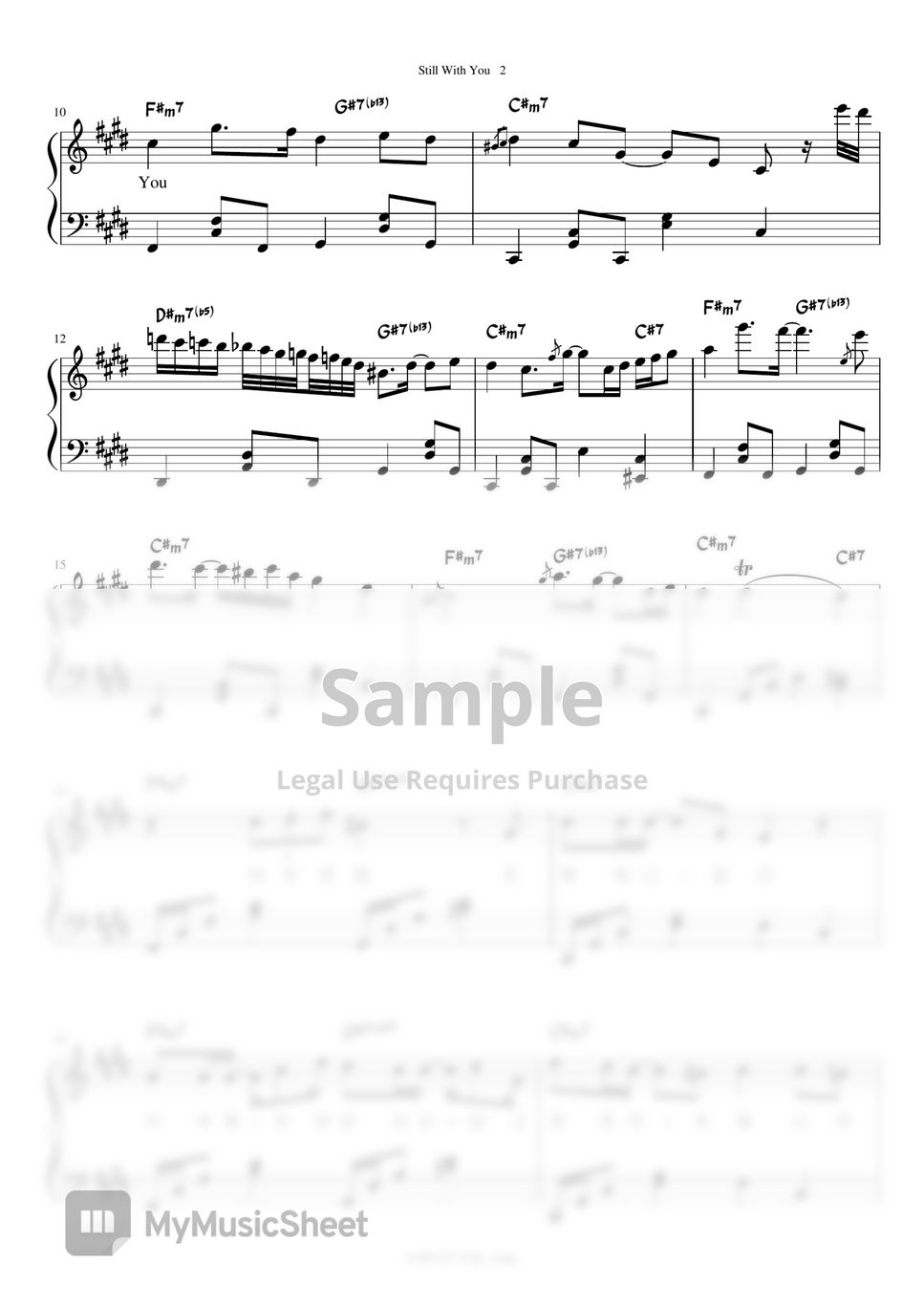 BTS 정국Jungkook - Still With You (Original Key) Sheets by A.Ha