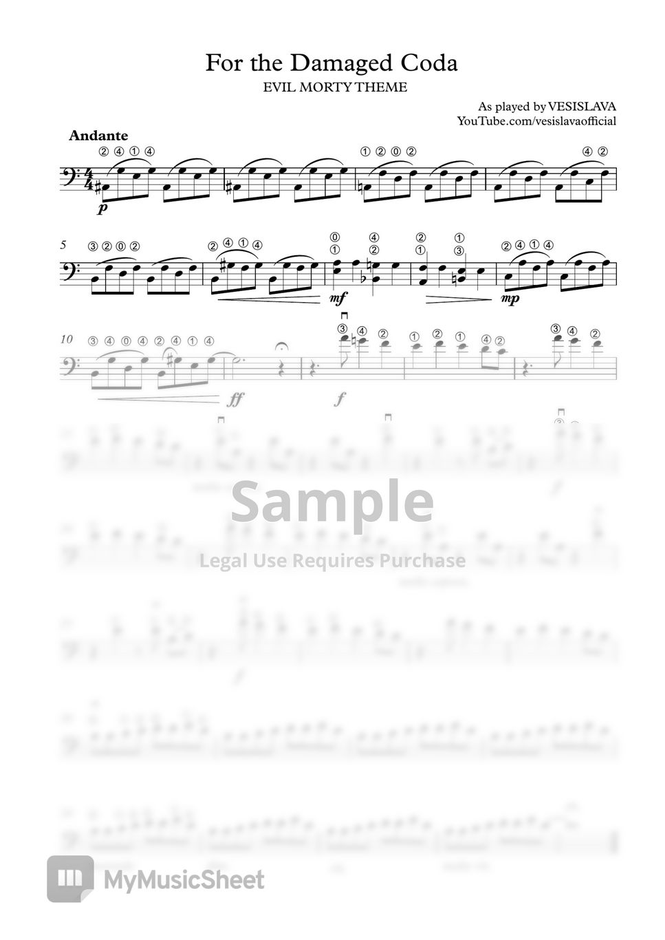 [Rick and Morty] EVIL MORTY THEME "For the Damaged Coda" [with finger ...