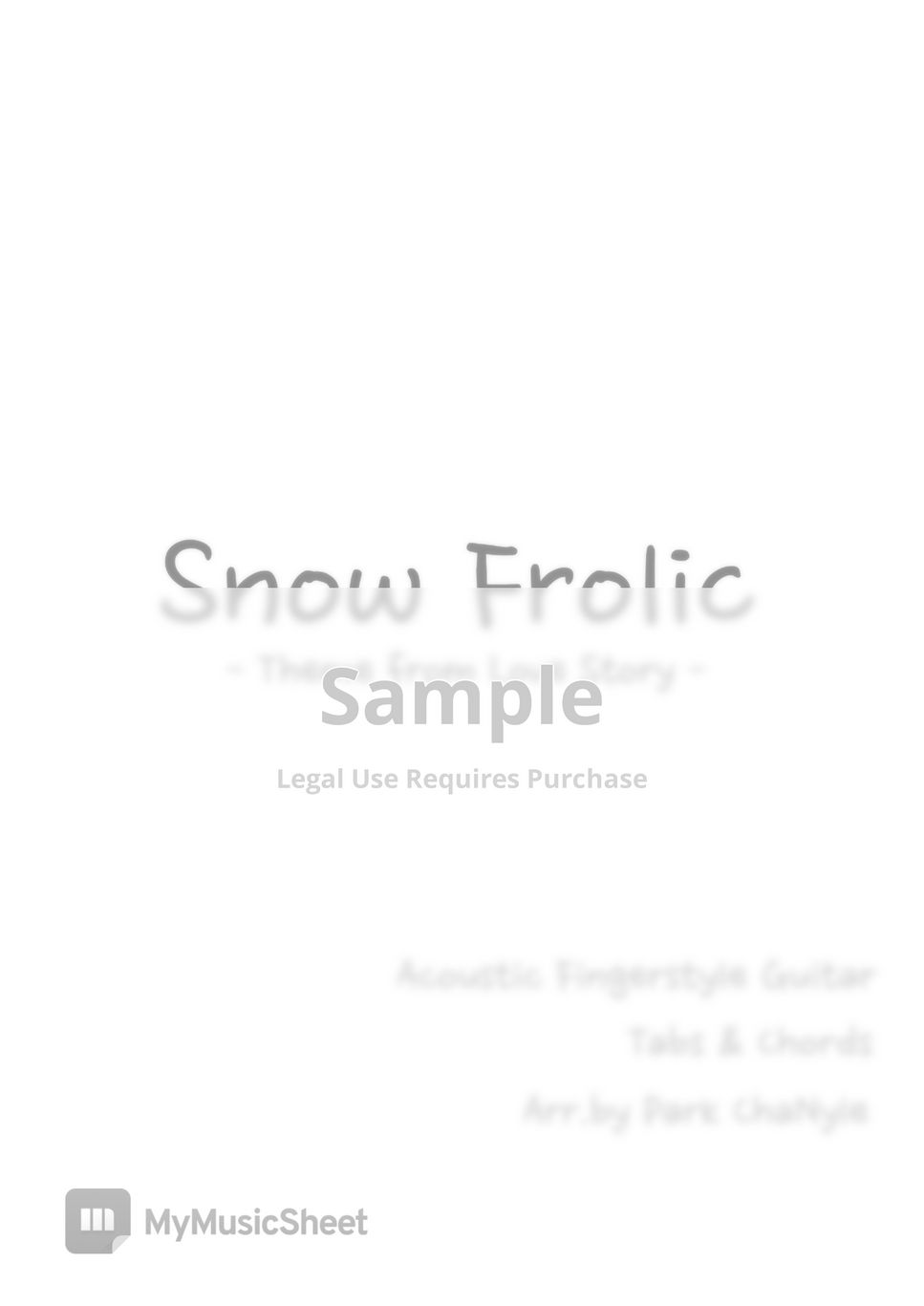 Francis Lai - Snow Frolic(Theme form Love Story) (Acoustic Fingerstyle ...