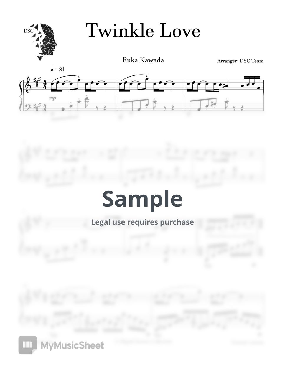 Ruka Kawada - Twinkle Love (Murai in love OST) Sheets by Digital Scores ...