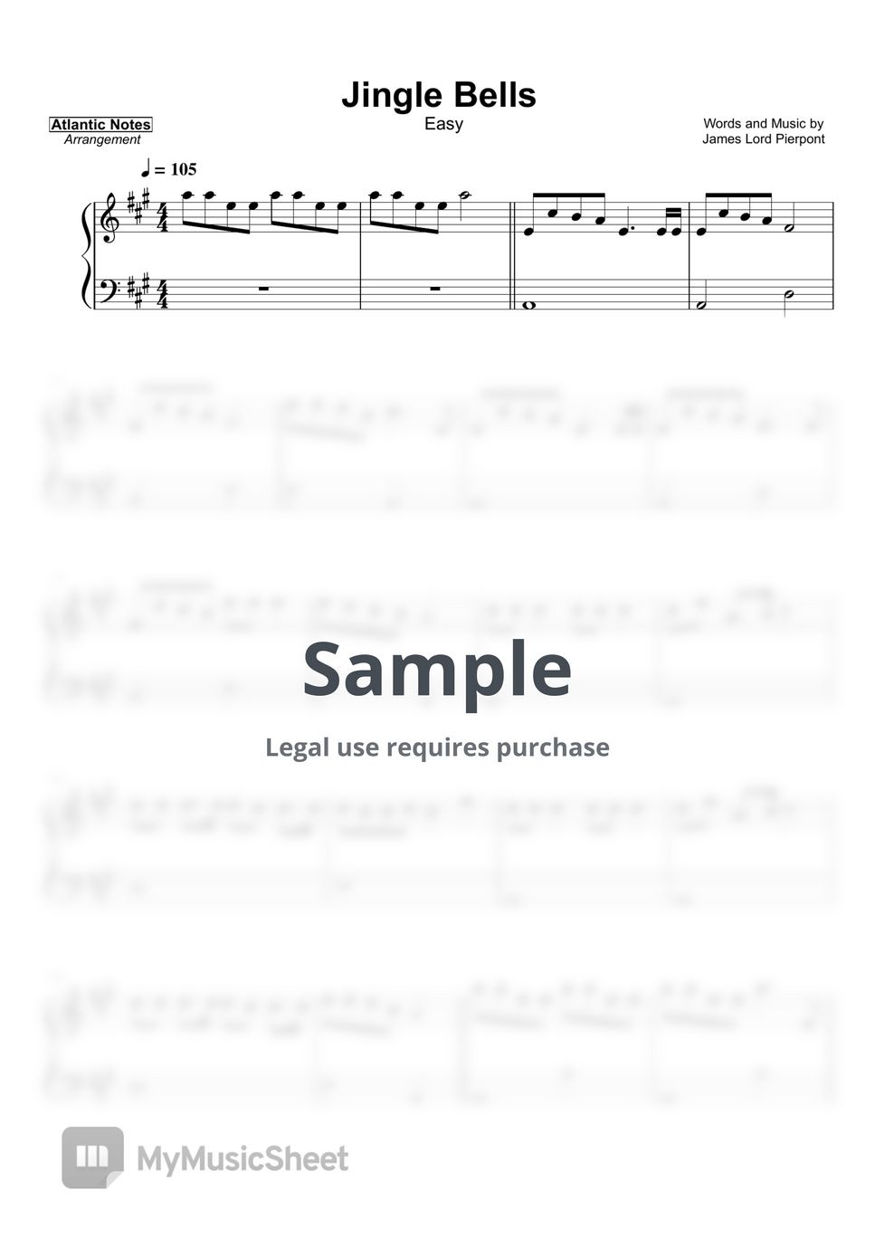 James Lord Pierpont - Jingle Bells 악보 by Atlantic Notes