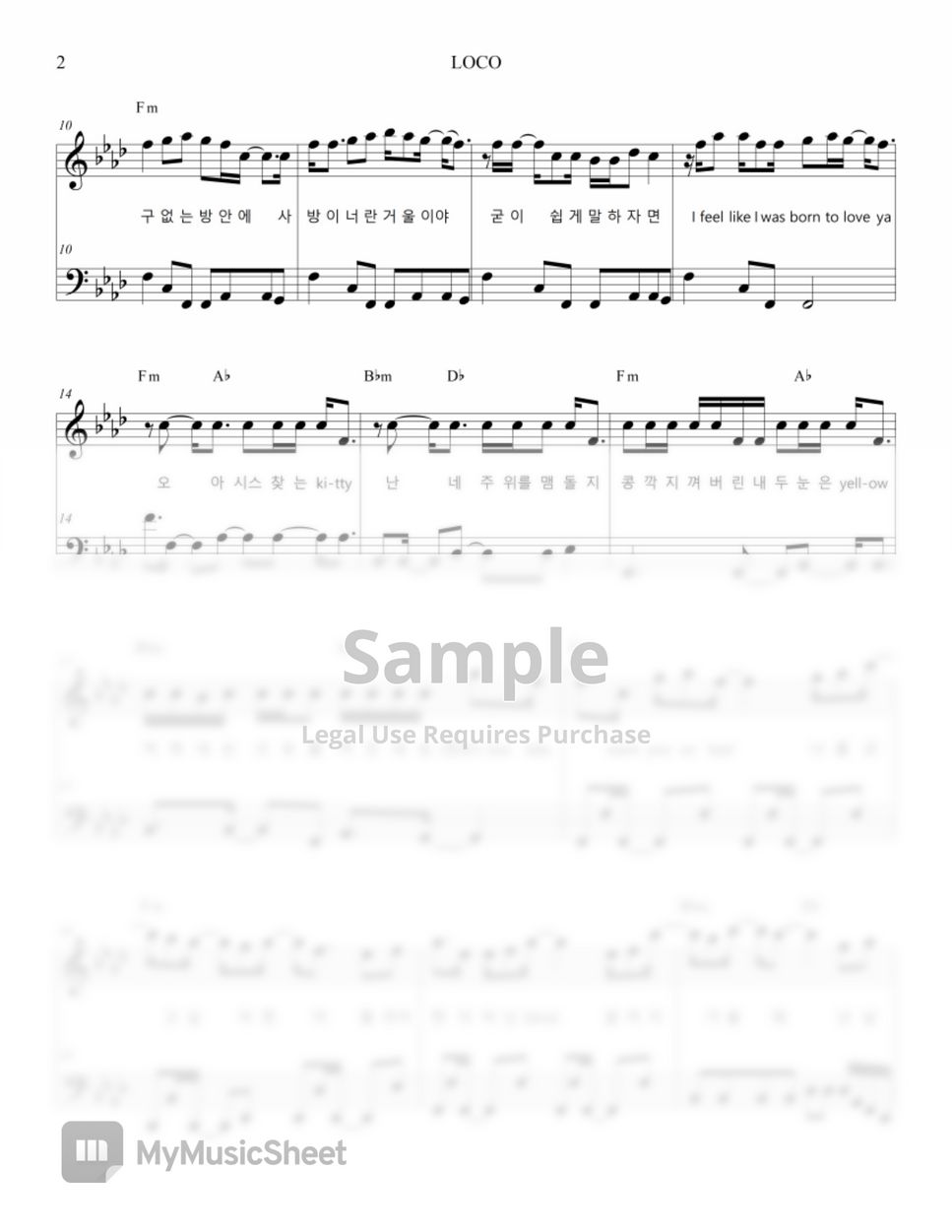 ITZY - LOCO (Easy Version) Sheets by ChansMusic