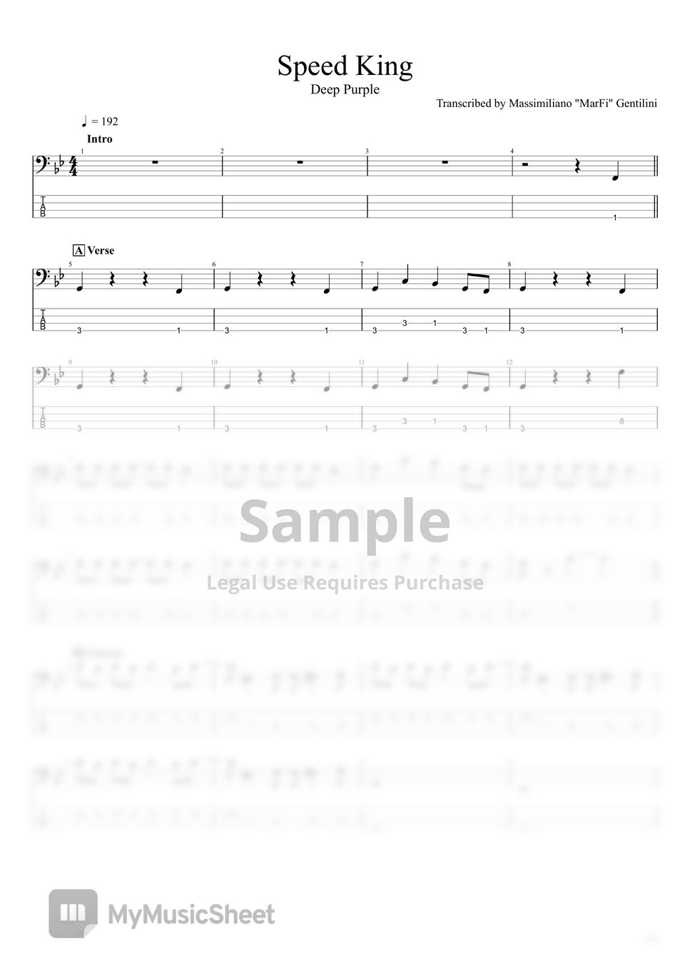 Deep purple - Speed king Sheets by Massimiliano Gentilini