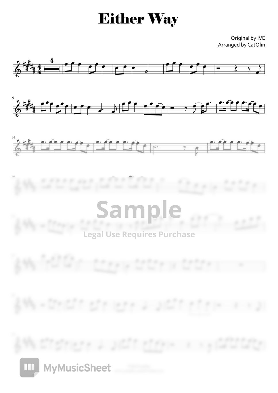 아이브 - Either Way Sheets by 캣올린CatOlin