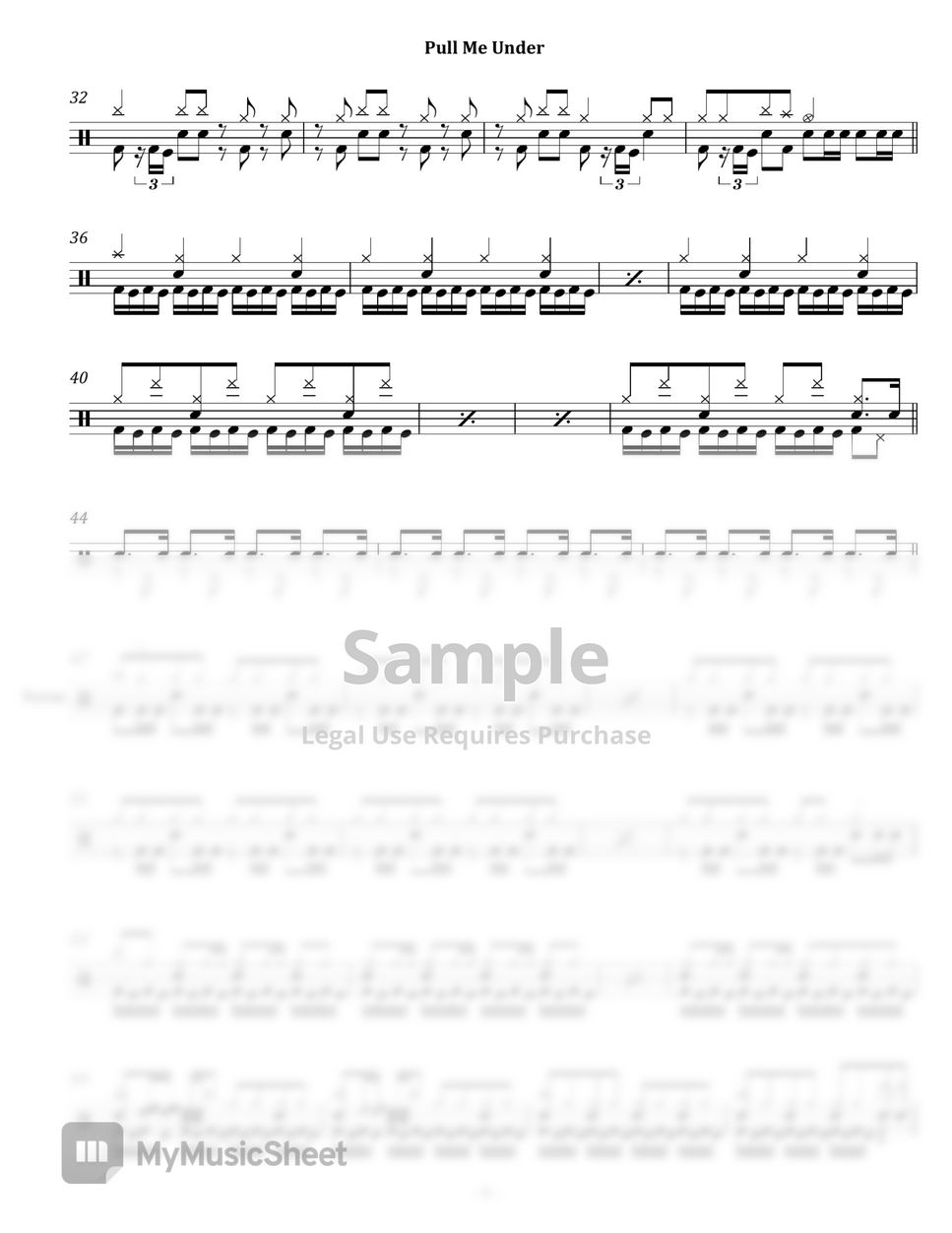 Dream Theater - Pull Me Under Sheets by Evan Jaslow