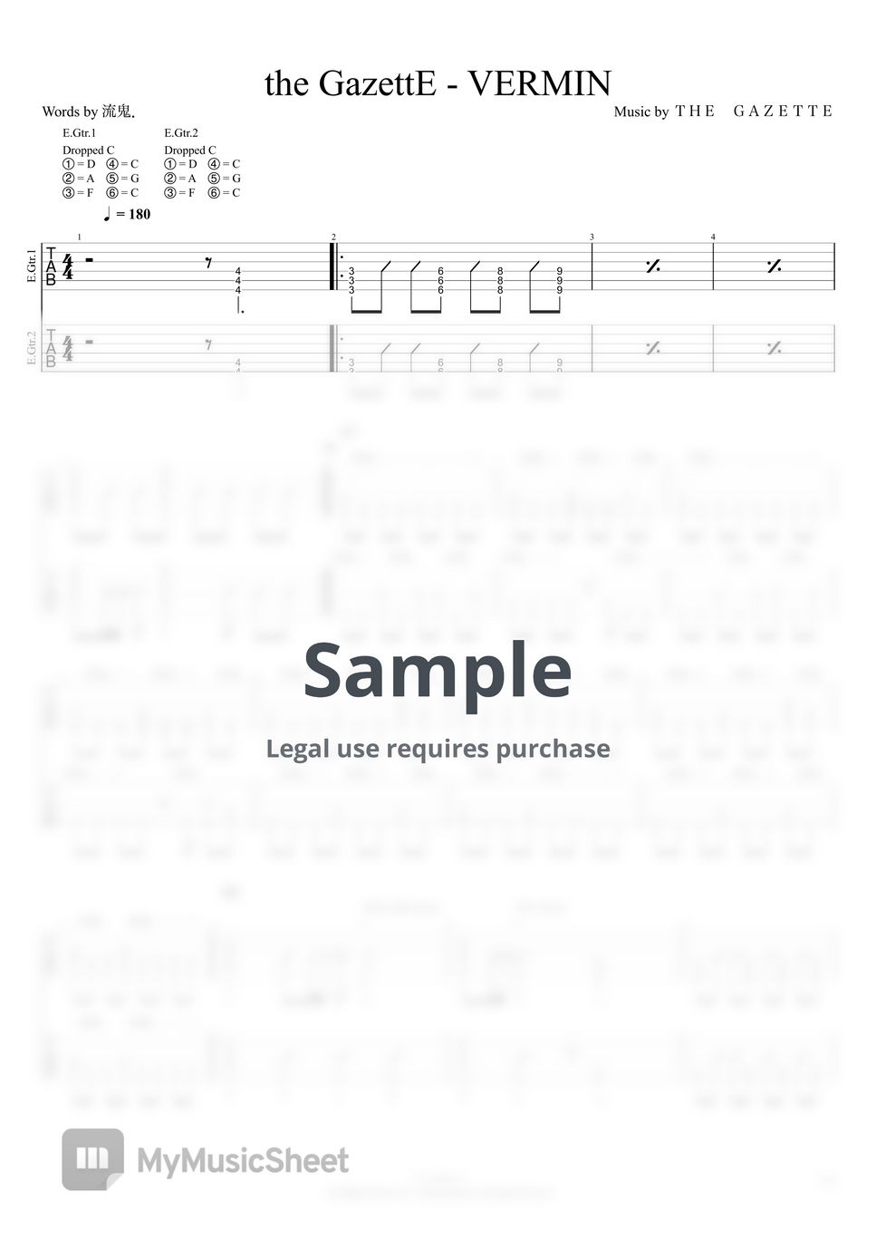 the GazettE - VERMIN Sheets by takanori