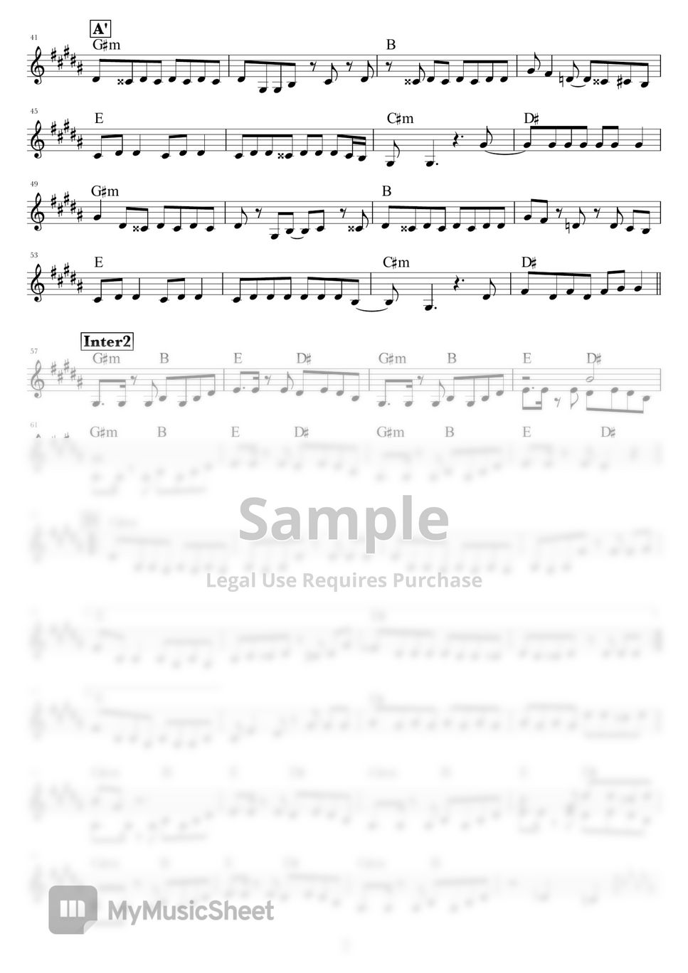 YOASOBI - 怪物 Sheet Music by Eri Nagayama