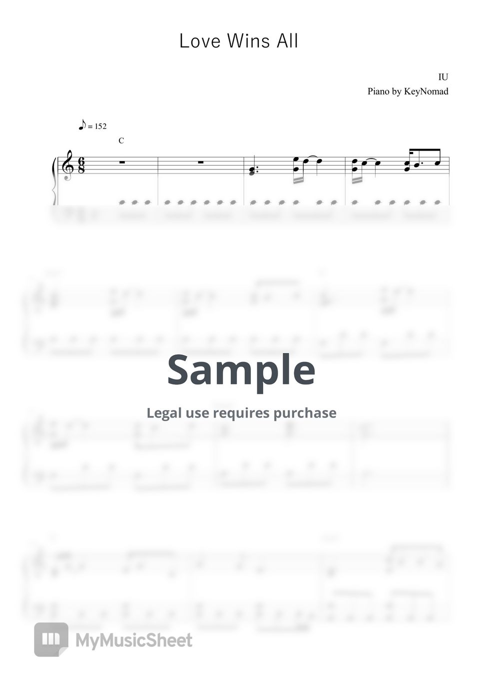 IU - Love Wins All Partitura by KeyNomad