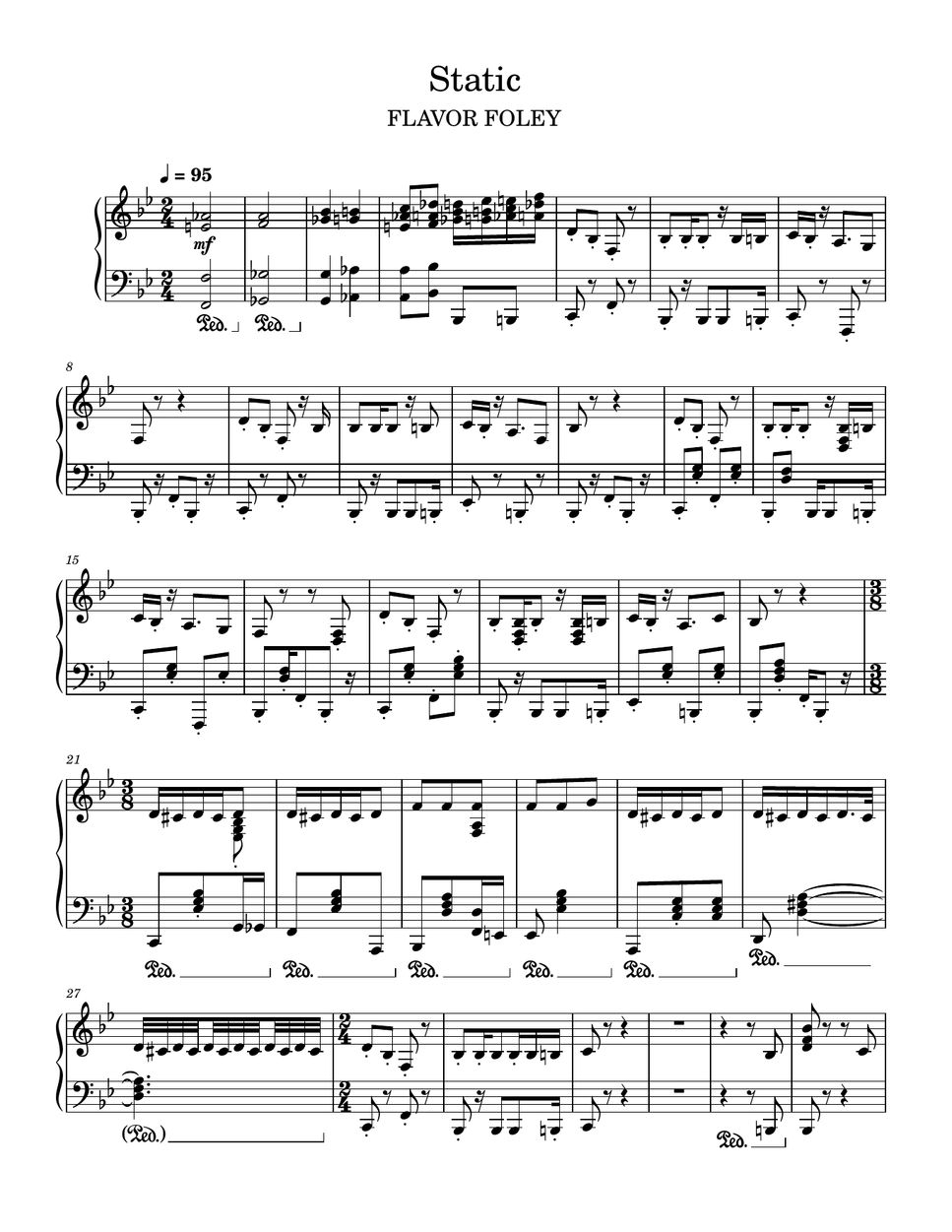 FLAVOR FOLEY - Static Sheet Music by Sheet Quality Music