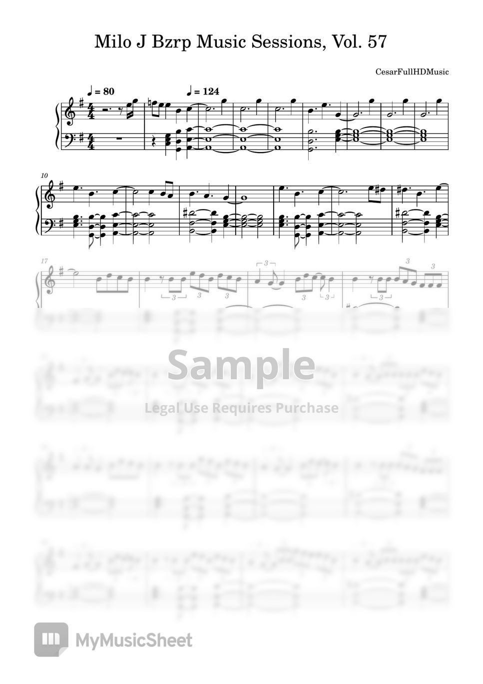 Milo J Bzrp - Music Sessions, Vol. 57 Sheet Music