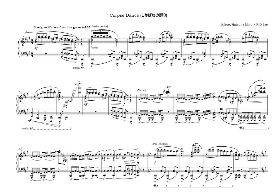 Kikuo (きくお) - Corpse Dance/Dance of the Dead (しかばねの踊り) Hoja by R.D Lee