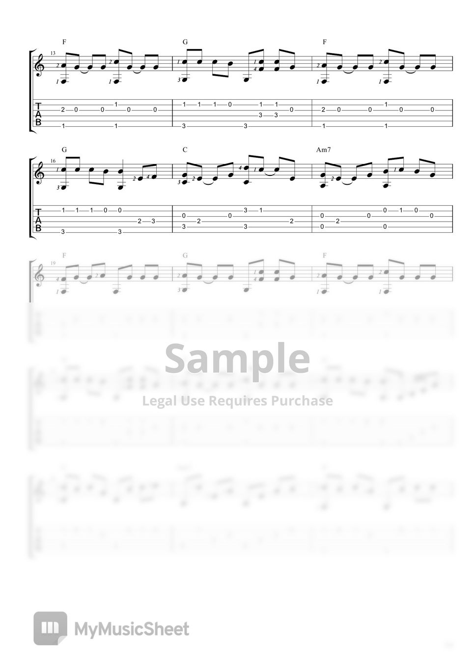 쉬운기타타브악보 - 주의 나라가 임할 때 (CCM 찬양) 악보 by Daniel K.