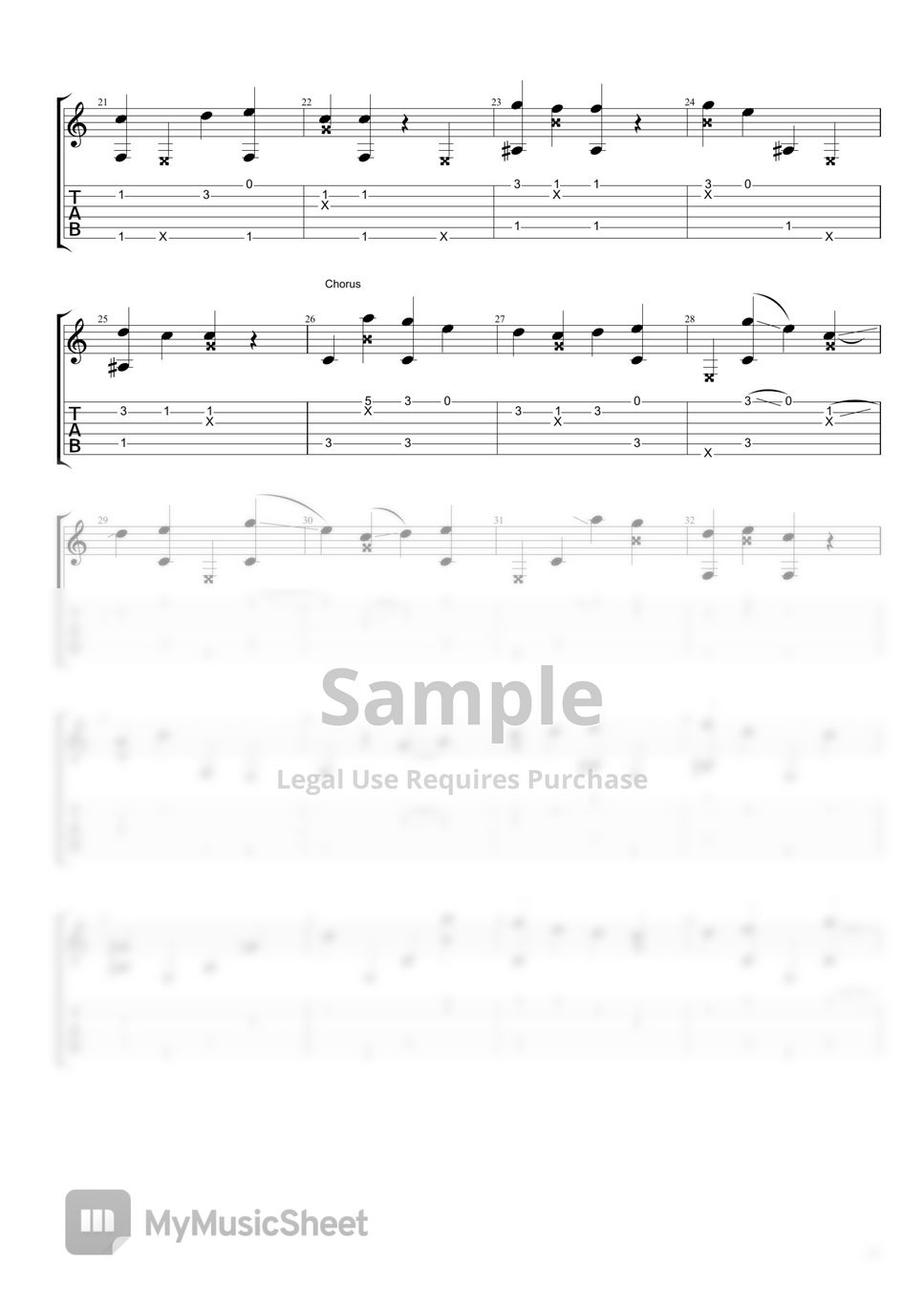 Peach Tree Rascals - Mariposa Notenblatt by Kelvin Vilten