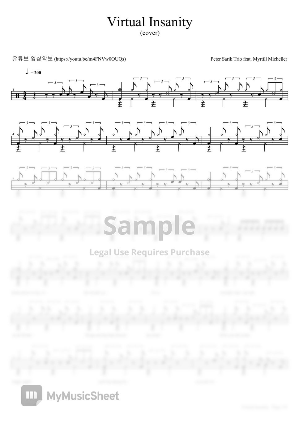 Peter Sarik Trio - Virtual Insanity Lembar Musik by COPYDRUM
