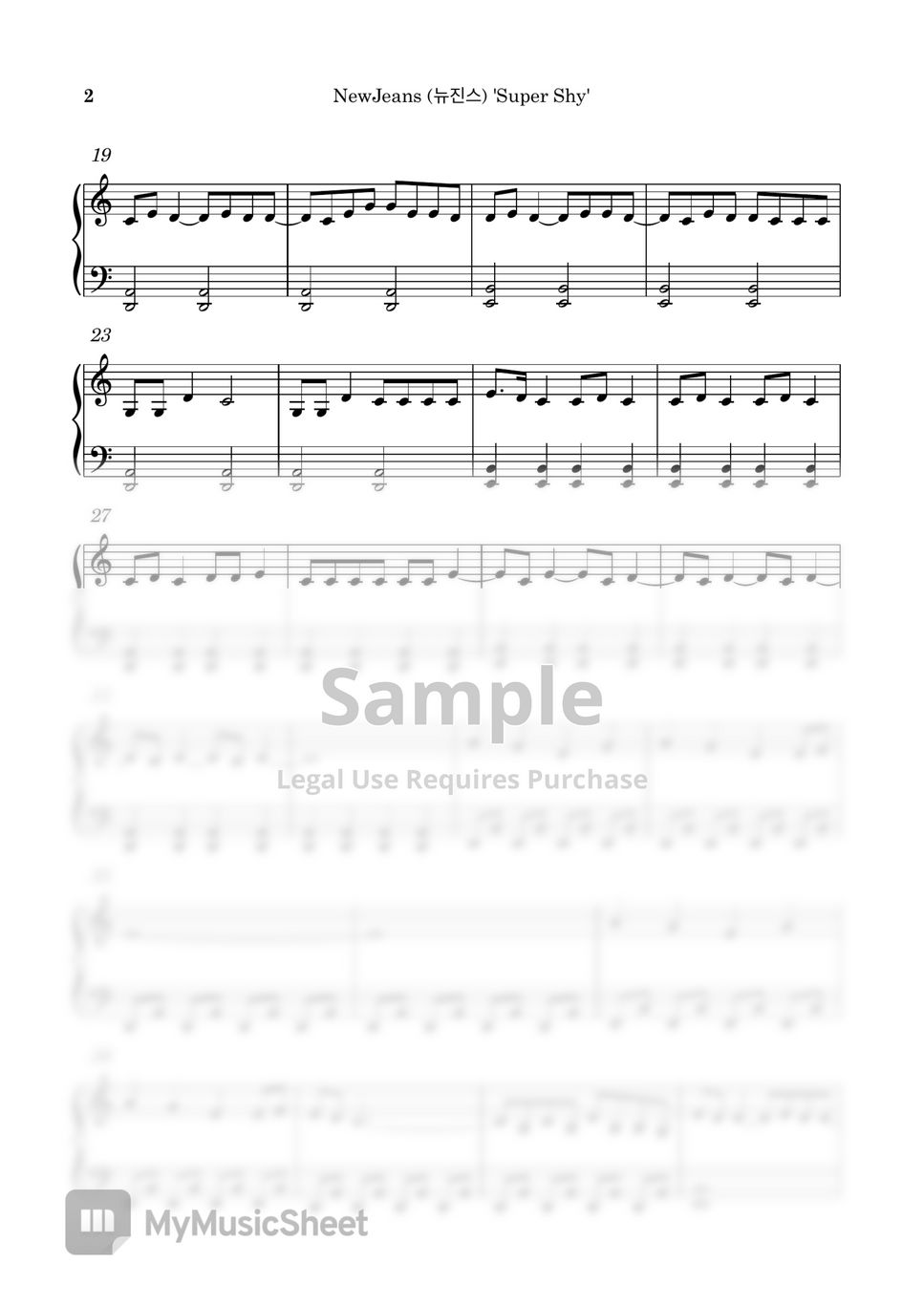 NewJeans - Super Shy Sheet Music by samsunny