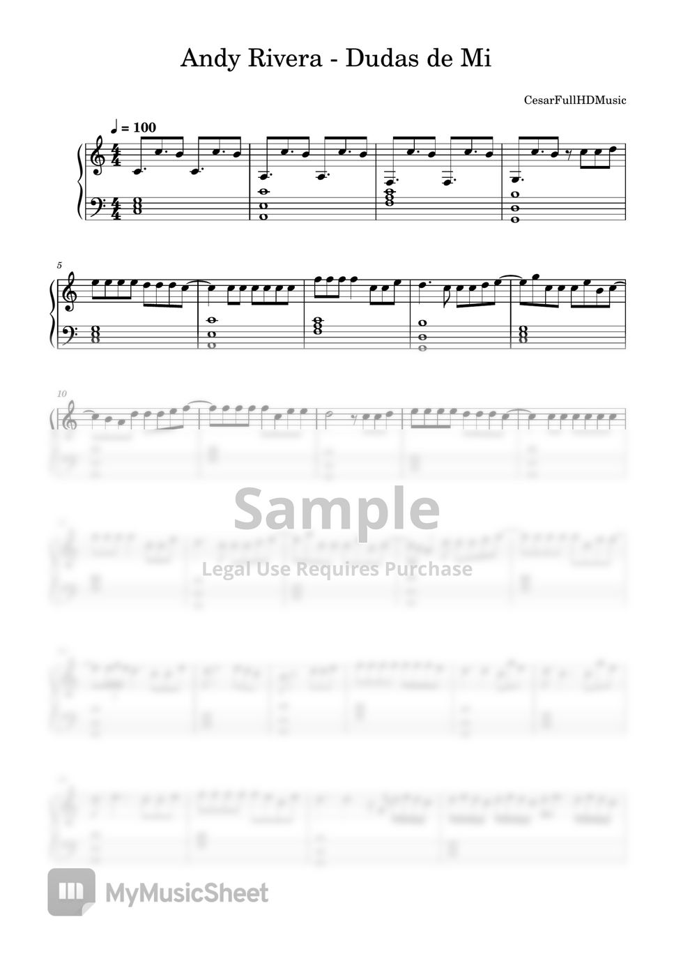 Andy Rivera - Dudas de Mi Sheets