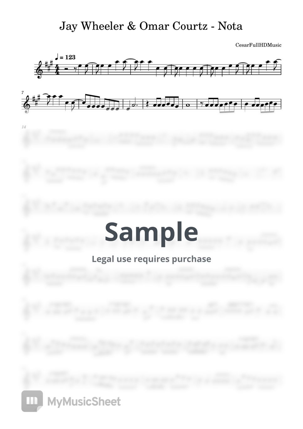 Jay Wheeler & Omar Courtz - Nota Sheets