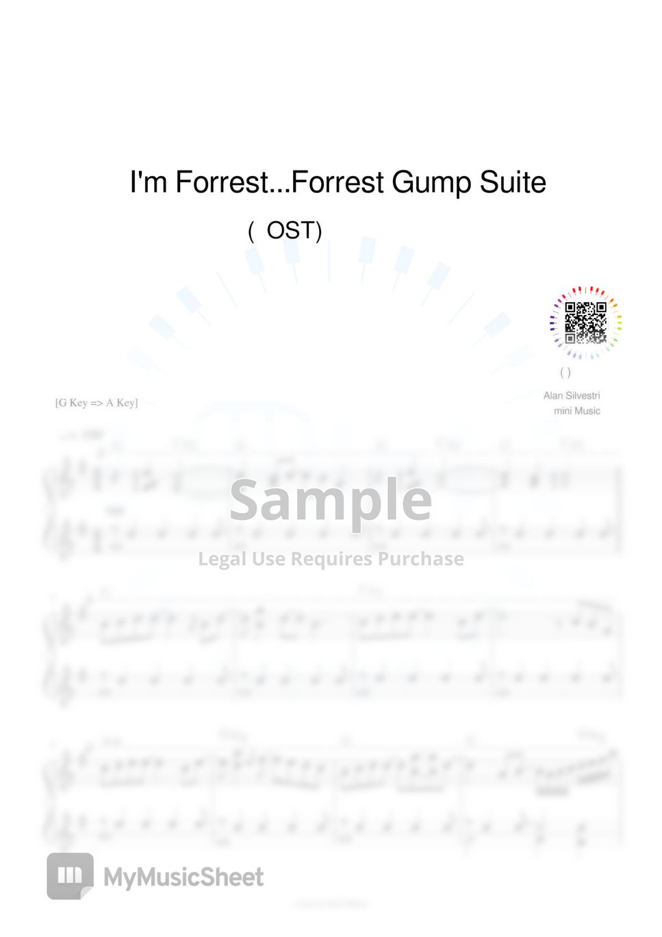 Forrest Gump OST - I'm Forrest... Forrest Gump (Forrest Gump OST) Sheet ...
