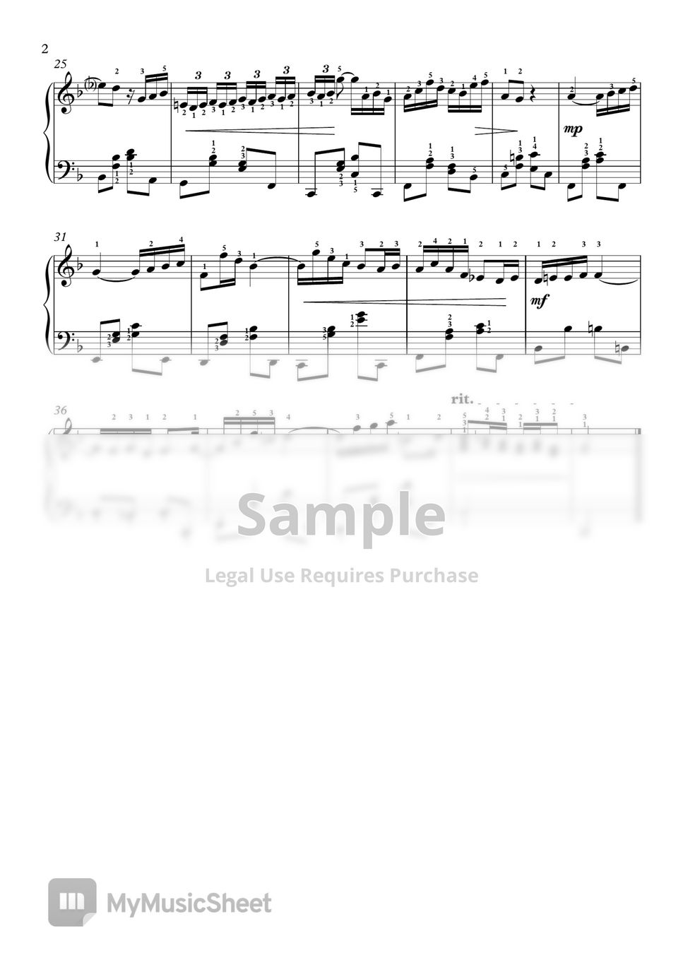 Bach - Arioso Sheet Music by Adelina Piano