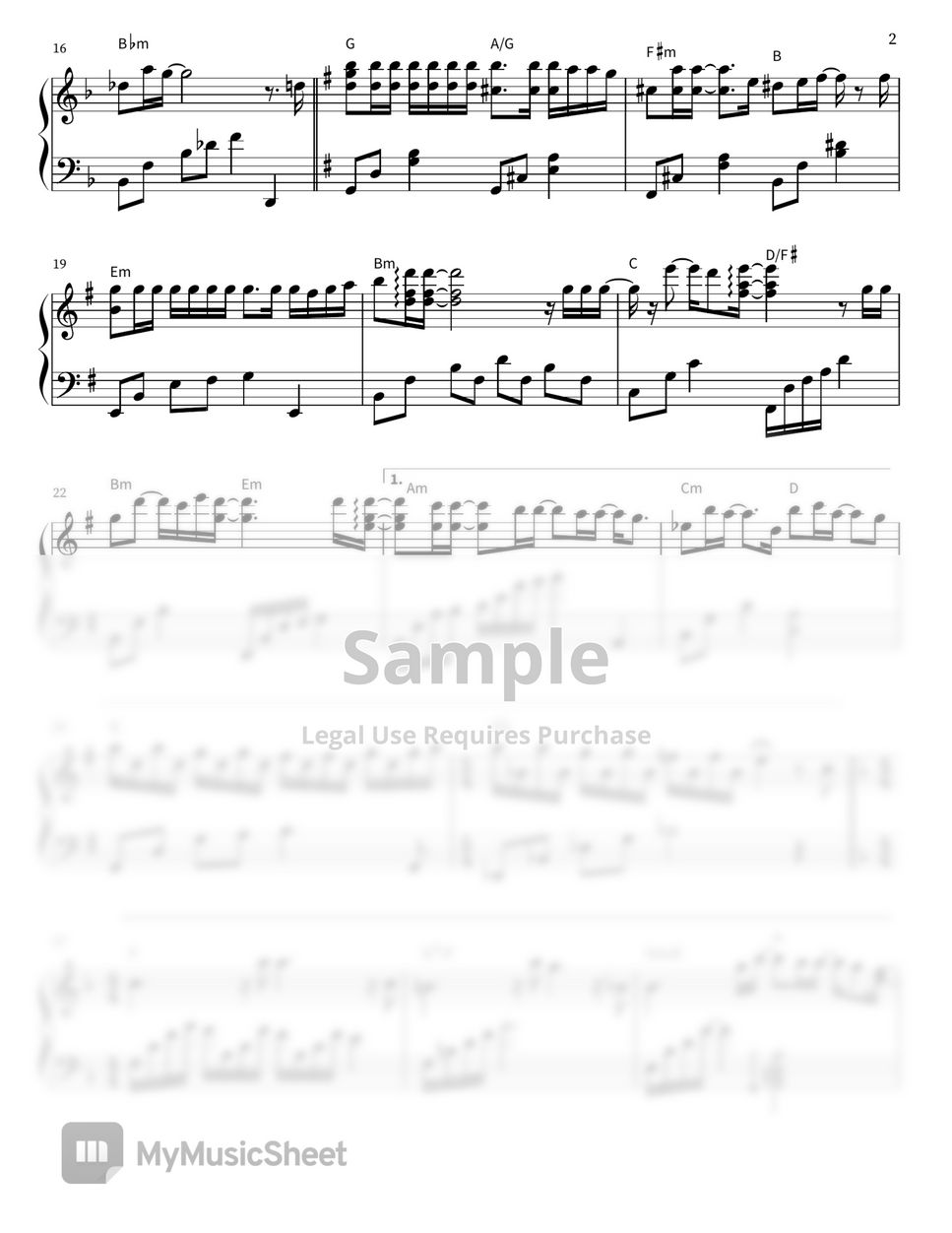 BAEK JI YOUNG (백지영) - IF I - The King’s Affection (연모 ) OST Sheet by ...