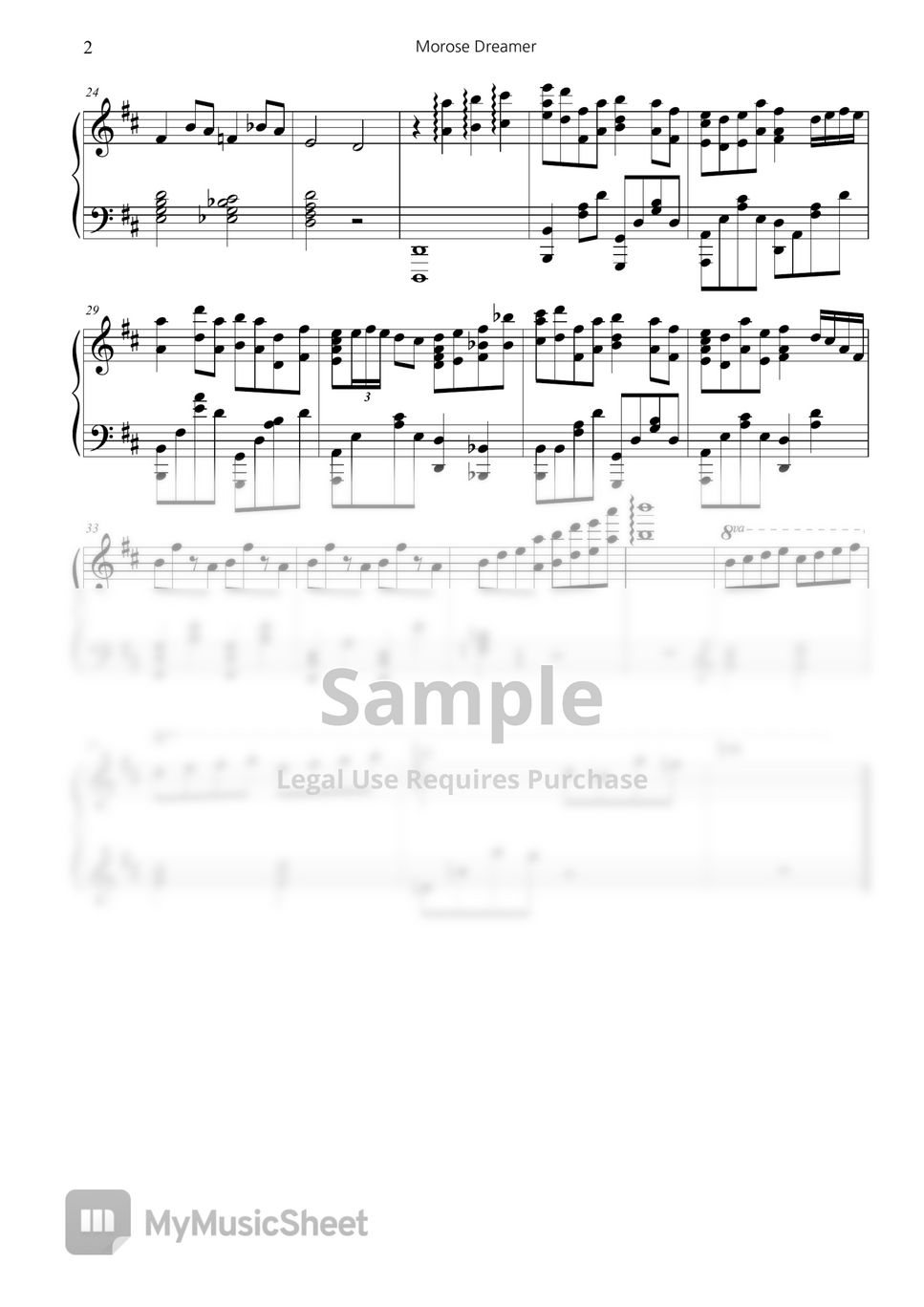 Mitsukiyo - Morose Dreamer - 블루 아카이브(Blue Archive) OST Sheets by 자유로운 공간