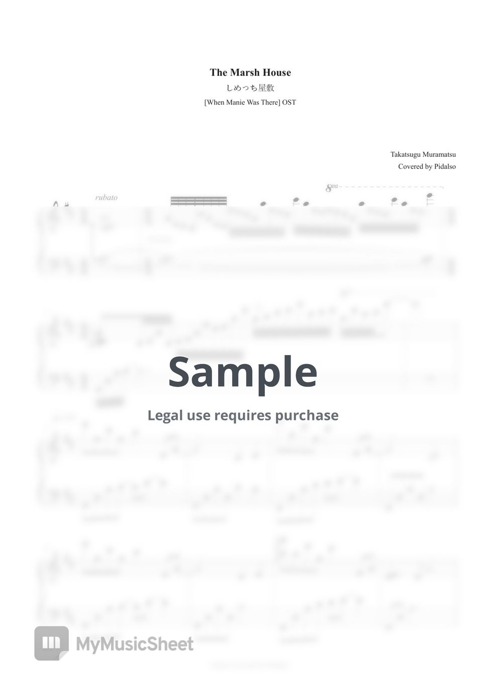 When Marnie Was There OST - The Marsh House Sheet Music by Pidalso