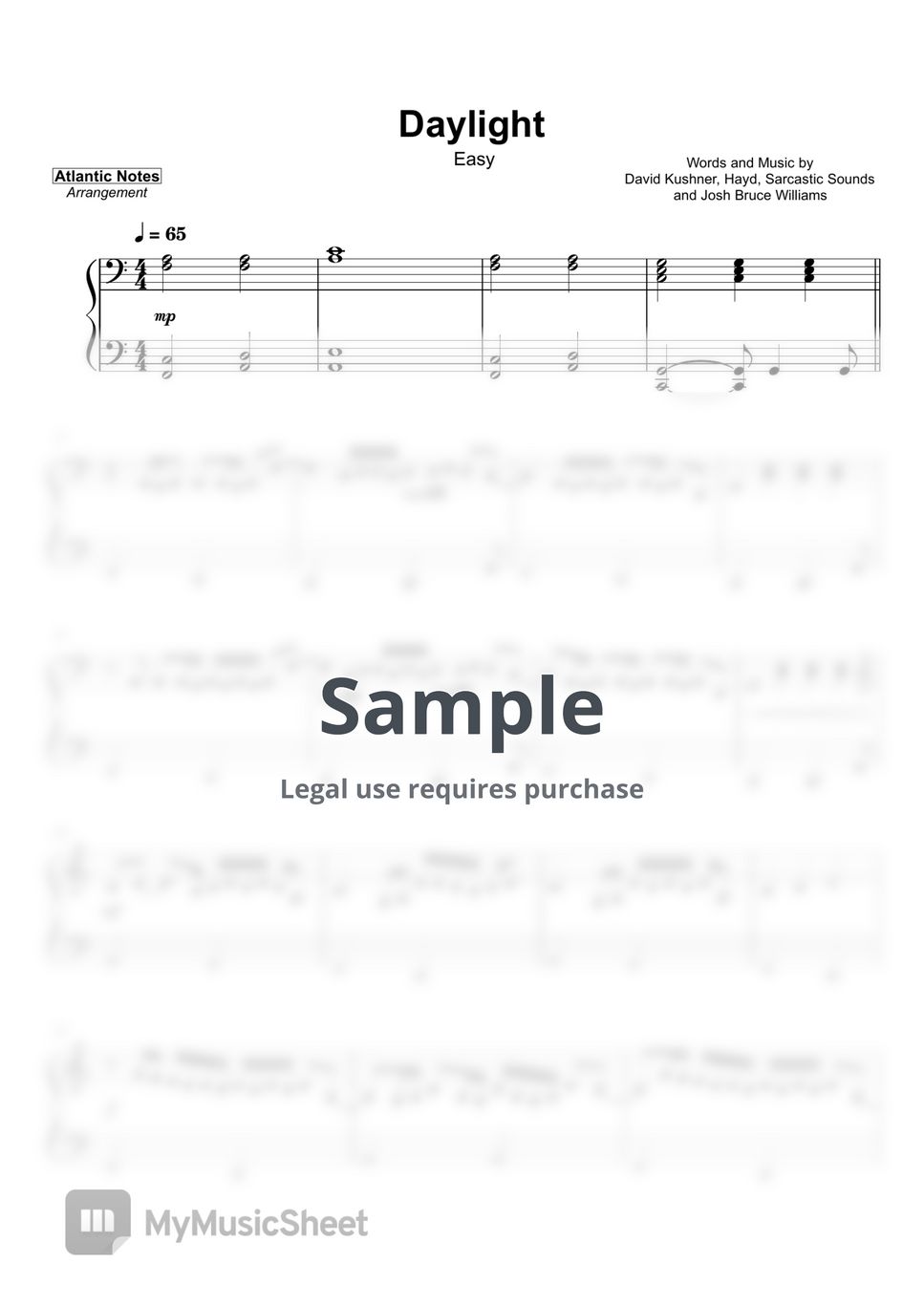 David Kushner - Daylight Sheets by Atlantic Notes