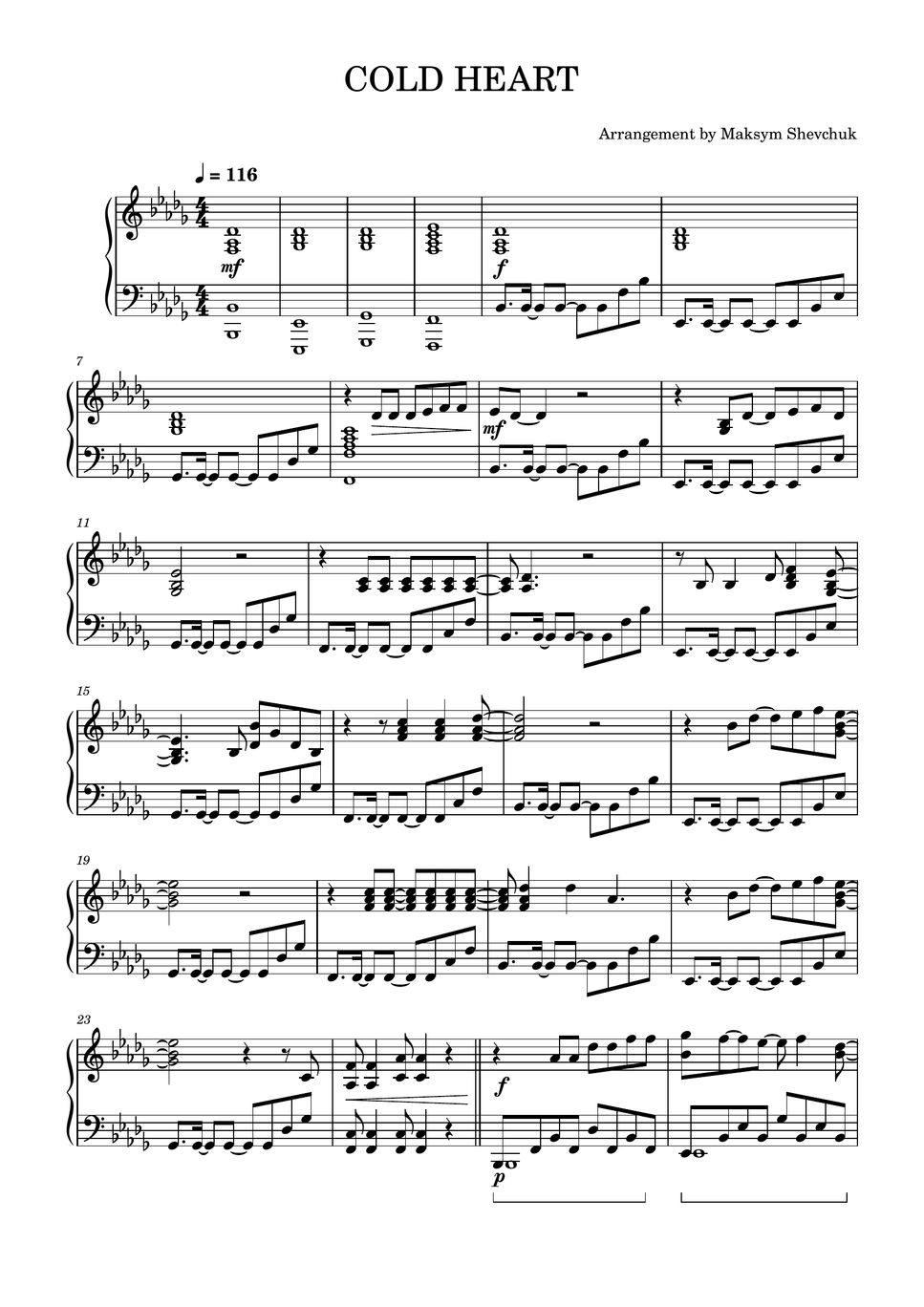 Elton John, Dua Lipa - Cold Heart Sheets by Maksym Shevchuk