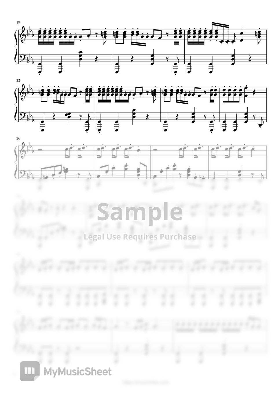 EXO 엑소 - Obsession - Piano Sheet + MP3 + MIDI Sheet Music