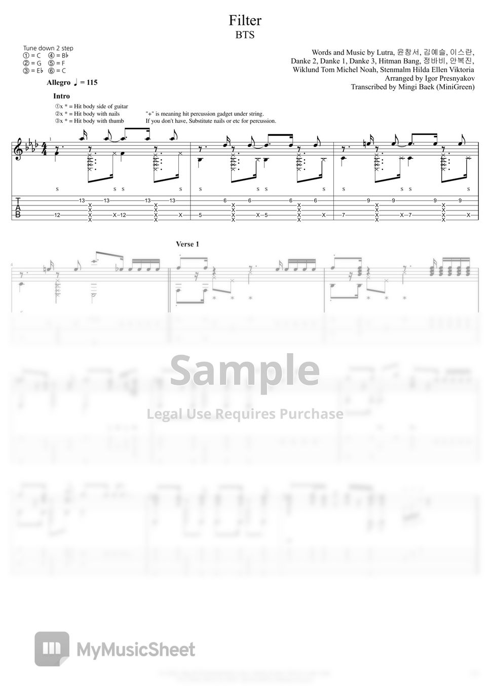 BTS - BTS - FILTER Tab + 1staff by Igor Presnyakov