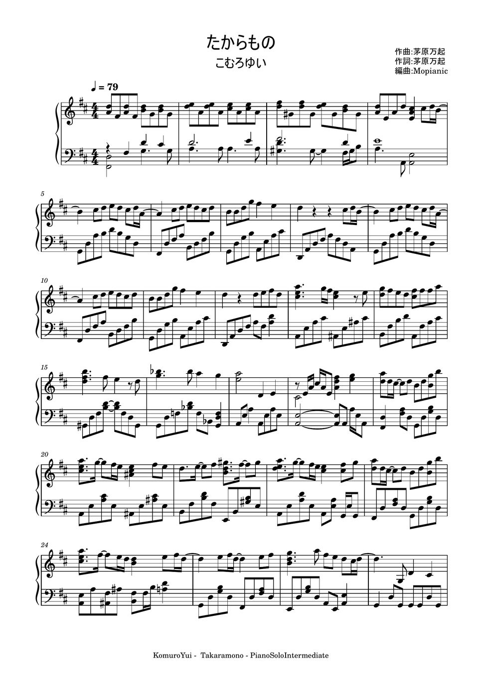 Yui Komuro - Takaramono Sheets by Mopianic