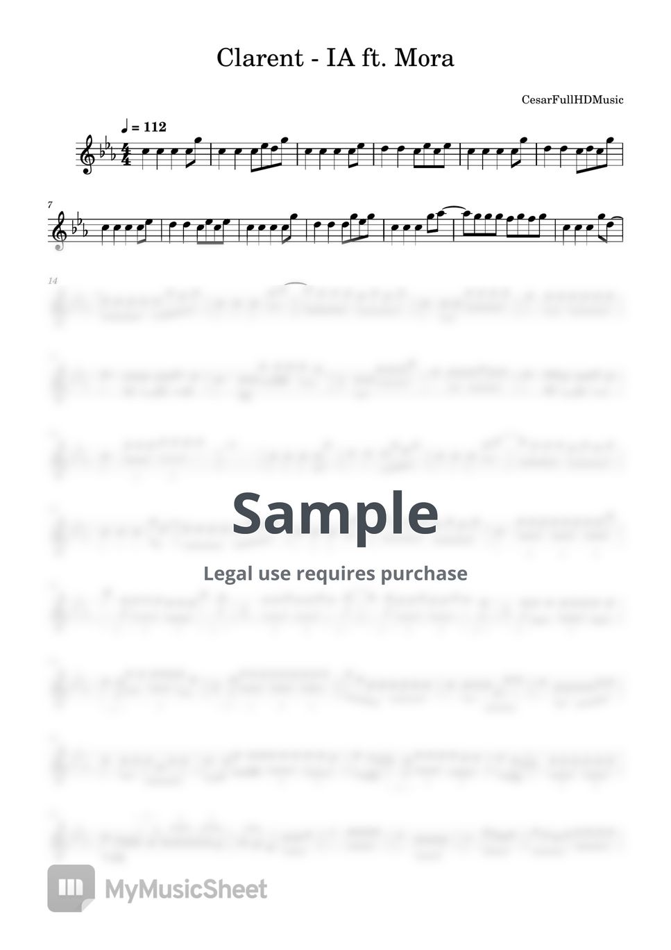 Clarent ft. Mora - IA Sheet Music