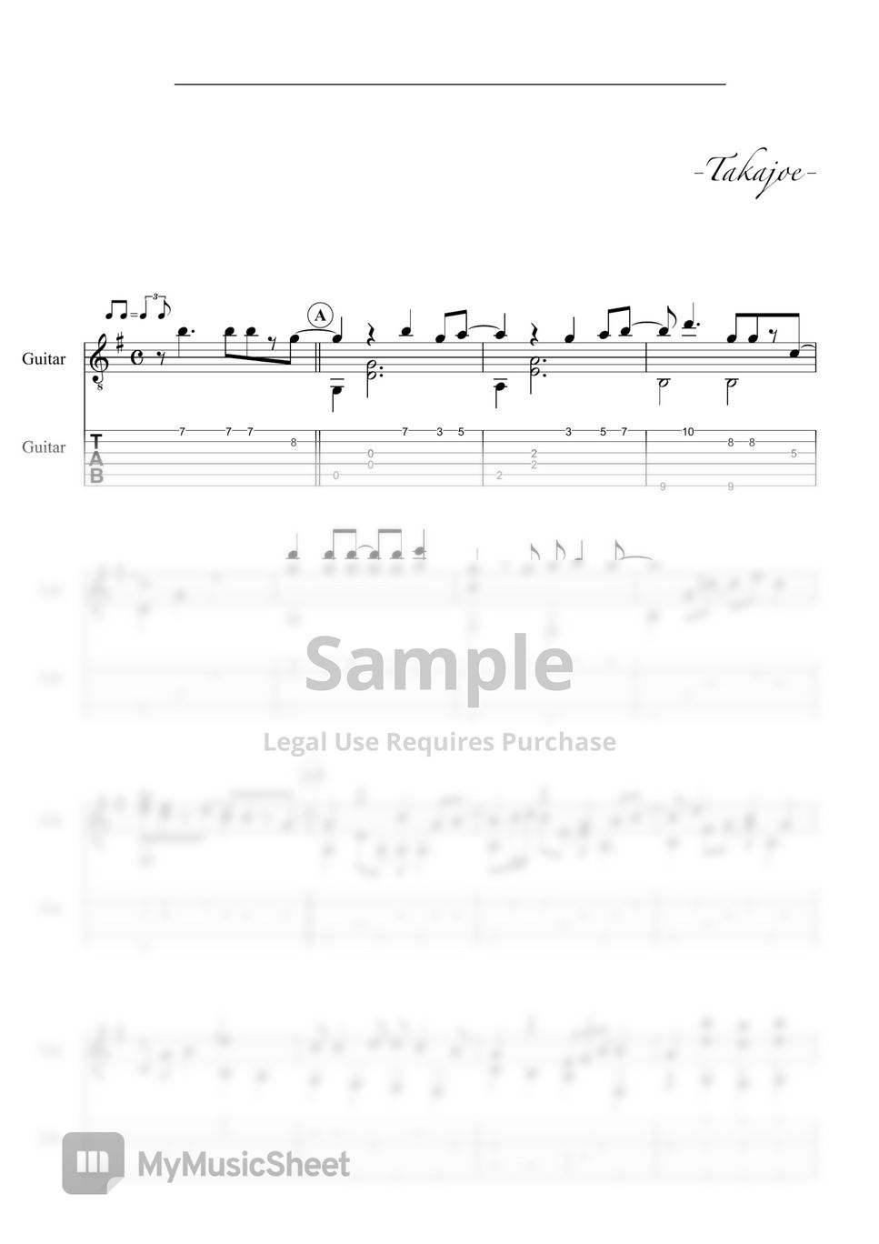 The Monkees - Daydream Believer Tab + 1staff by Takajoe