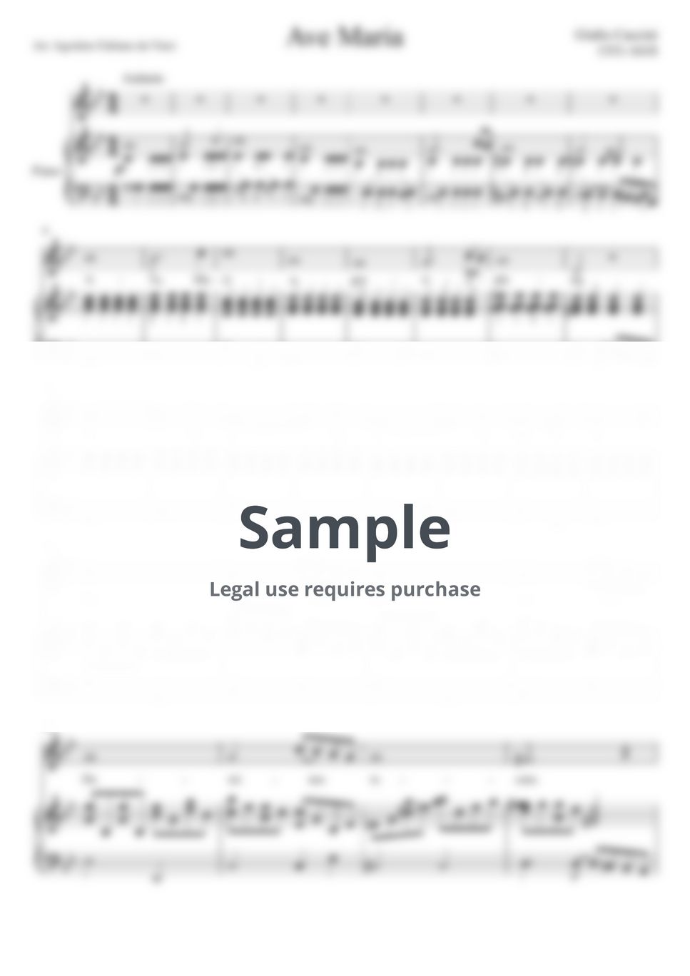 Agostino Fabiano da Vinci - Ave Maria (Caccini) - Bb - major key ...