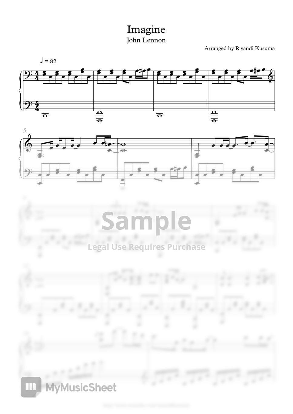 Imagine John Lennon Sheet Music