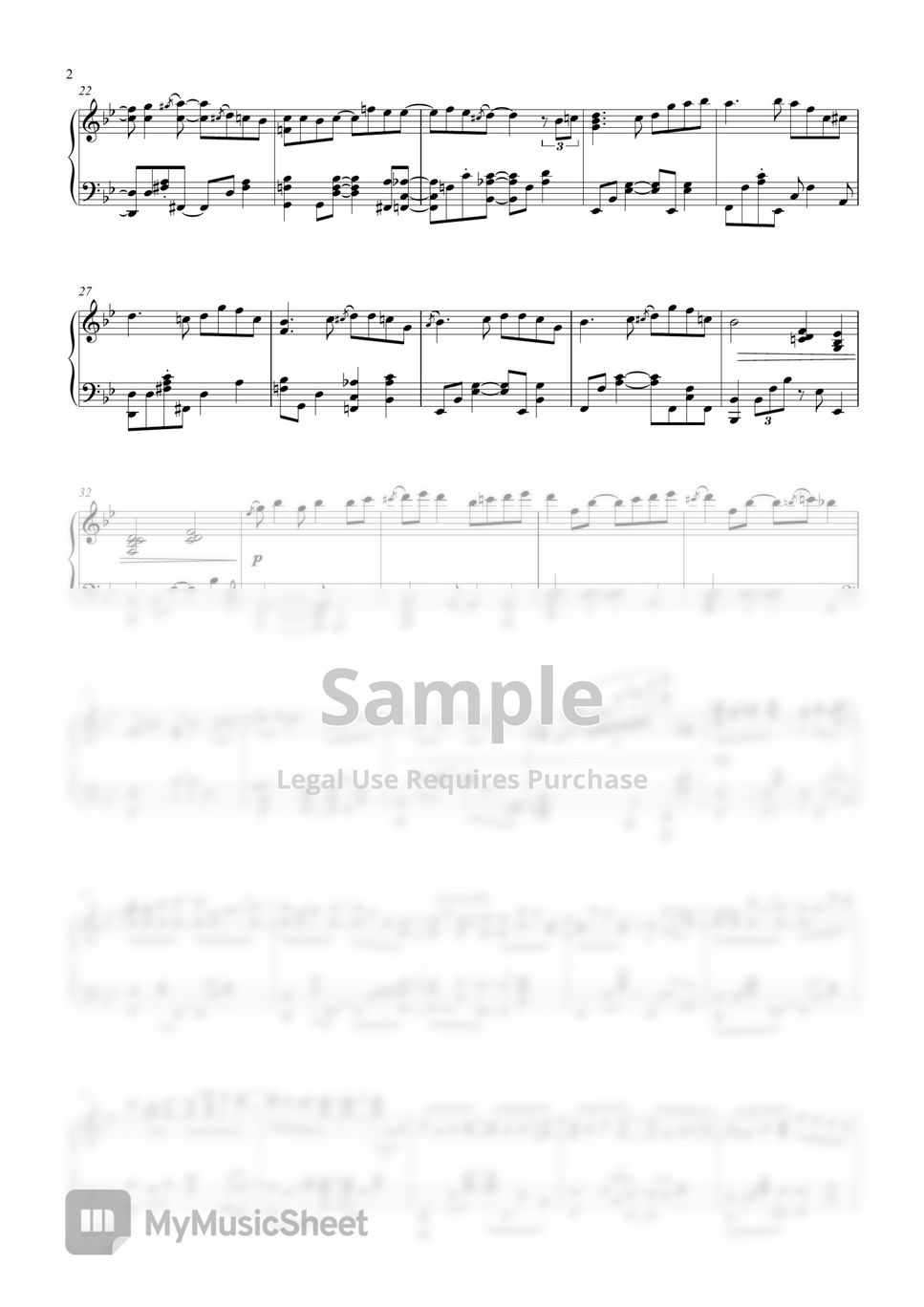 YOASOBI - Gunjou Sheet Music by SLSMusic