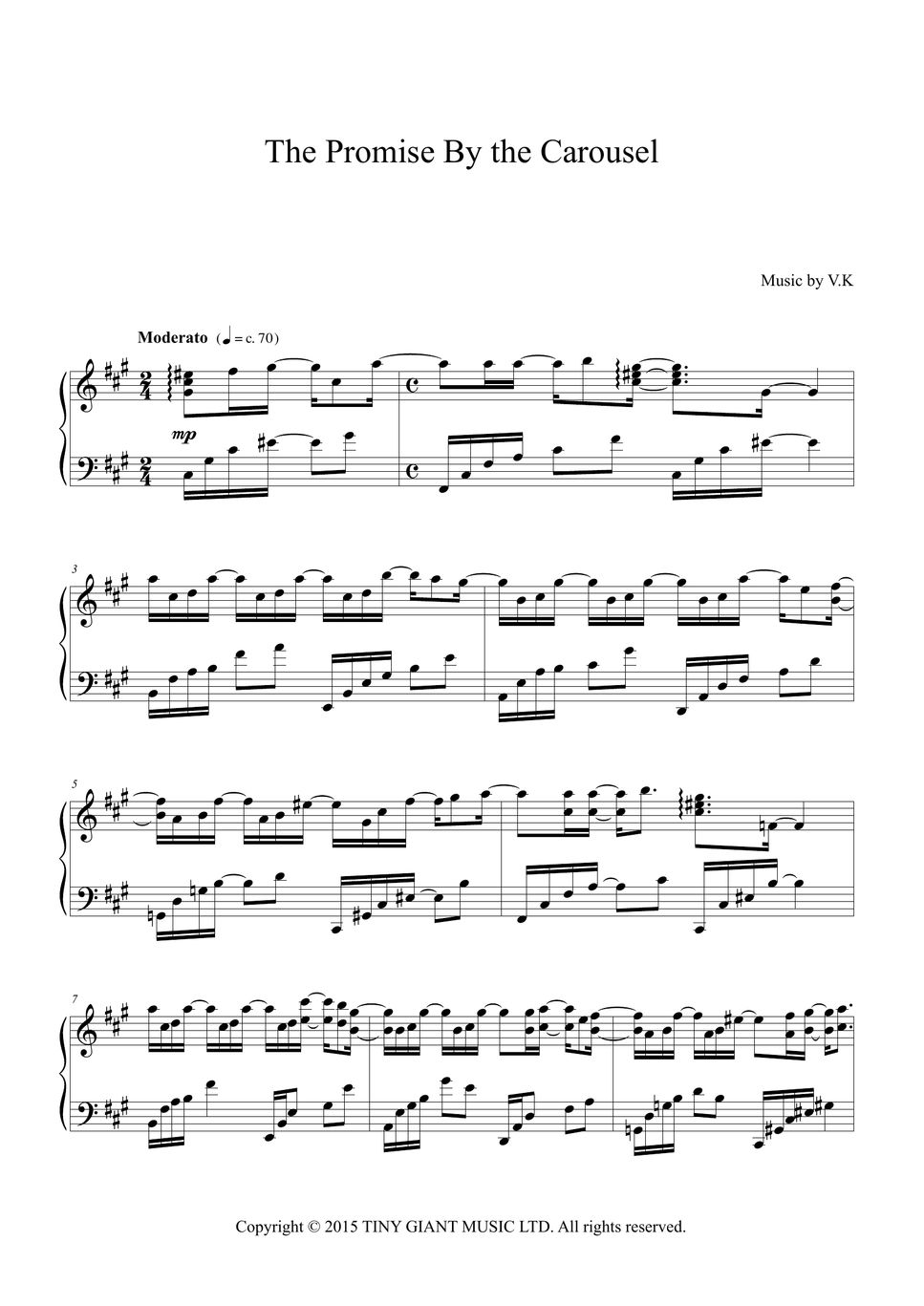 V.K - The Promise By the Carousel Sheet