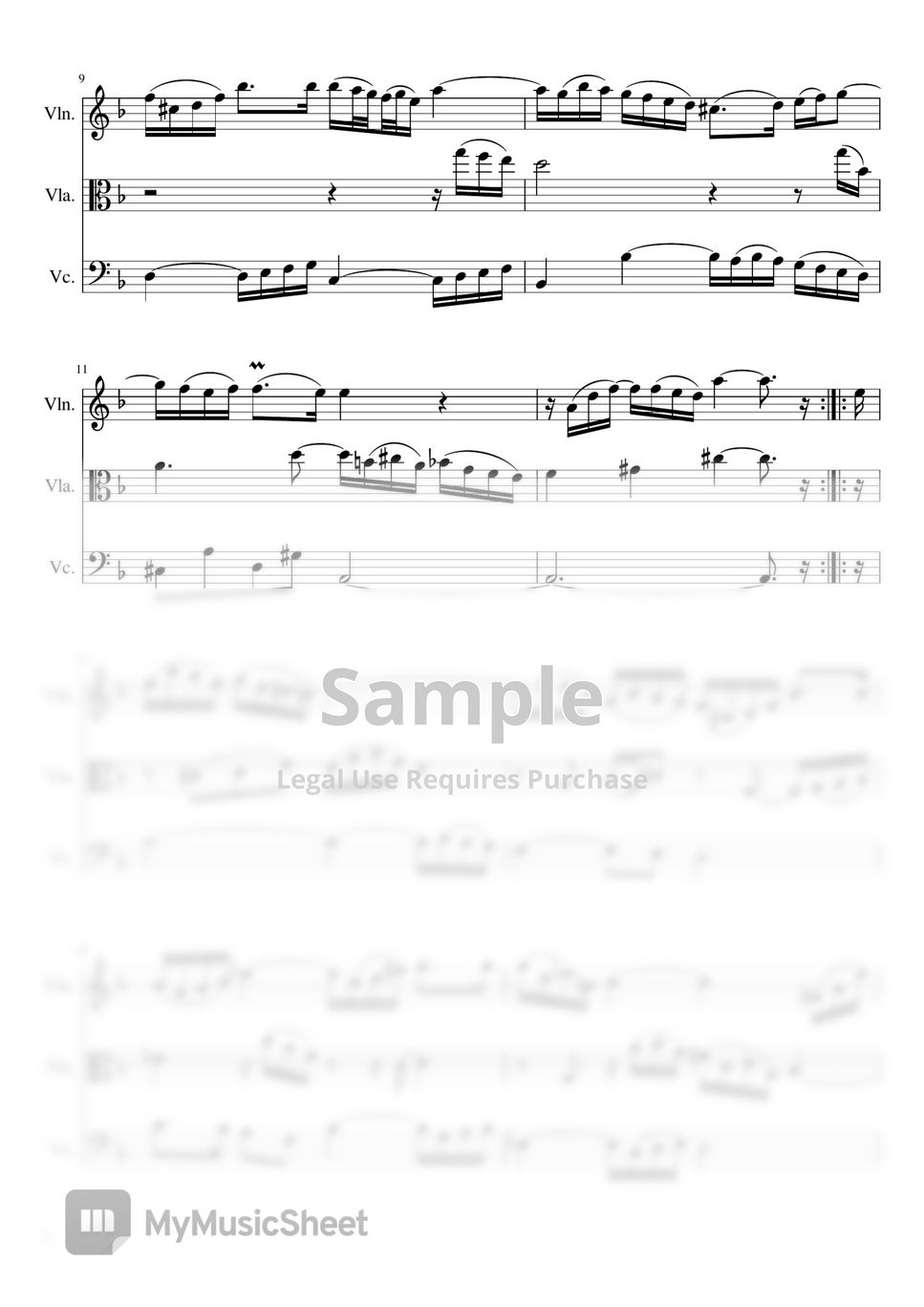 Johannes Sebastian Bach - French Suite, No.1, Allemande (String Trio ...