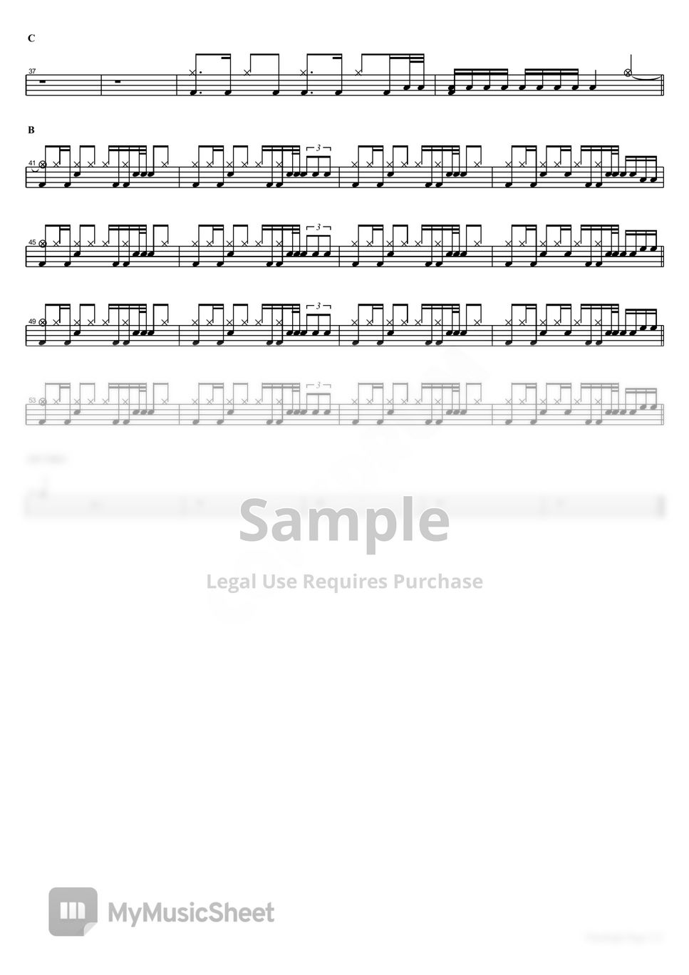 Jessie J - Flashlight 악보 by COPYDRUM