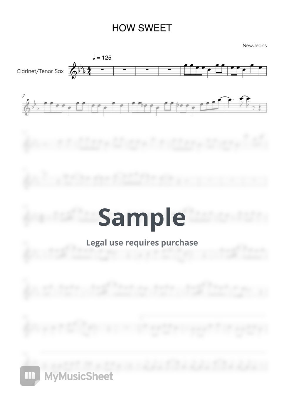 NewJeans - HOW SWEET 악보 by JL