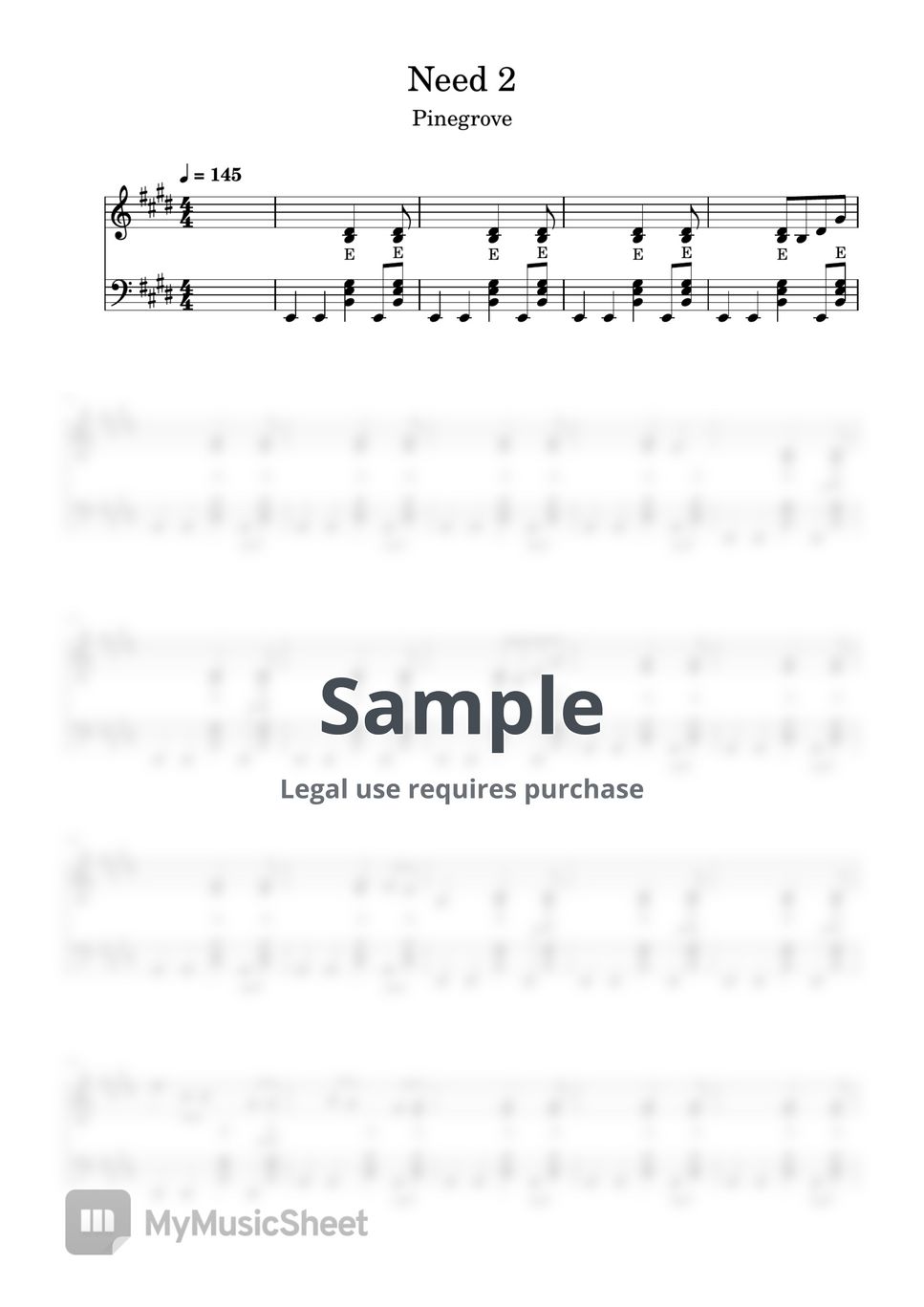 Pinegrove - Need 2 Sheets by Will Adagio