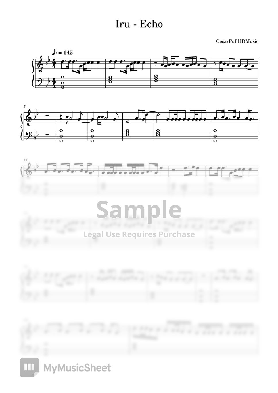 Iru - Echo | Georgia 🇬🇪 | Eurovision 2023 Sheet Music